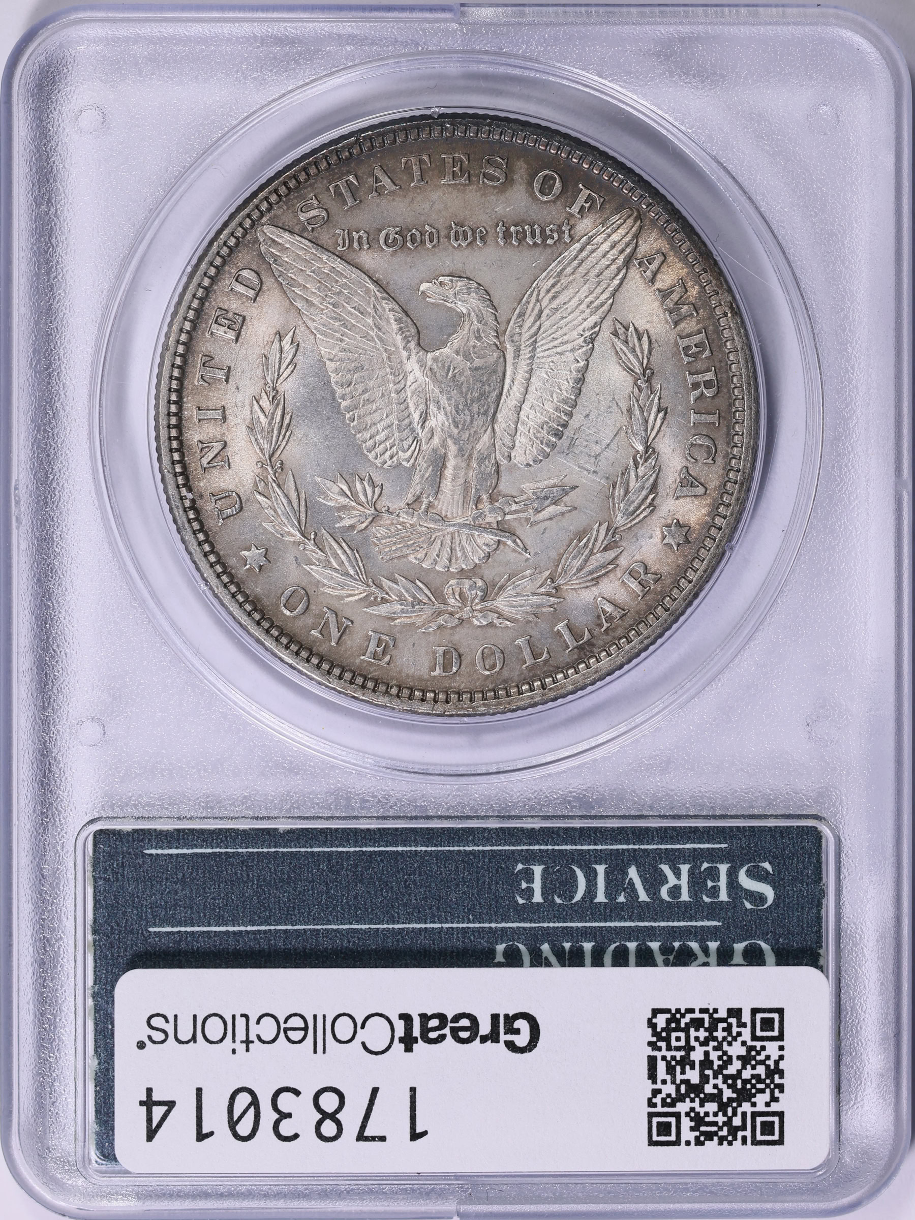 1880 Morgan Silver Dollar PCGS AU-58 (CAC Green) (Toned) OGH (1st Gen) (Item 1783014 ...