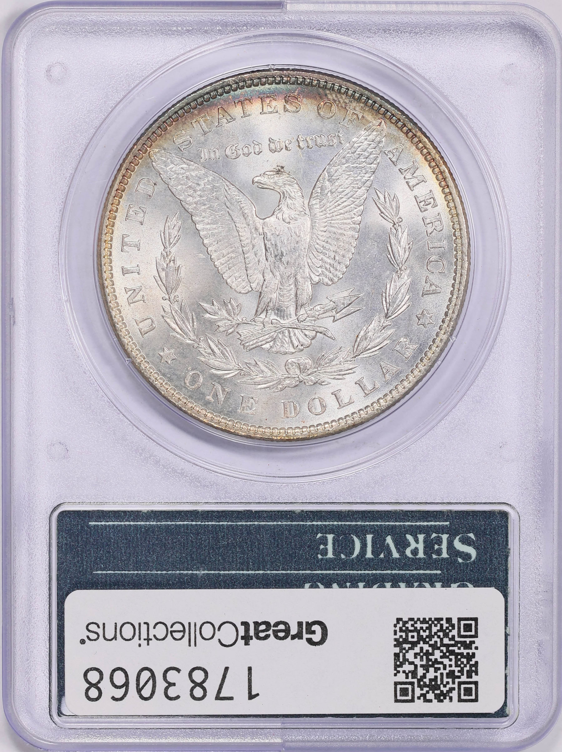 1886 Morgan Silver Dollar PCGS MS-64 (CAC Green) OGH (1st Gen) (Toned) (Item 1783068 ...