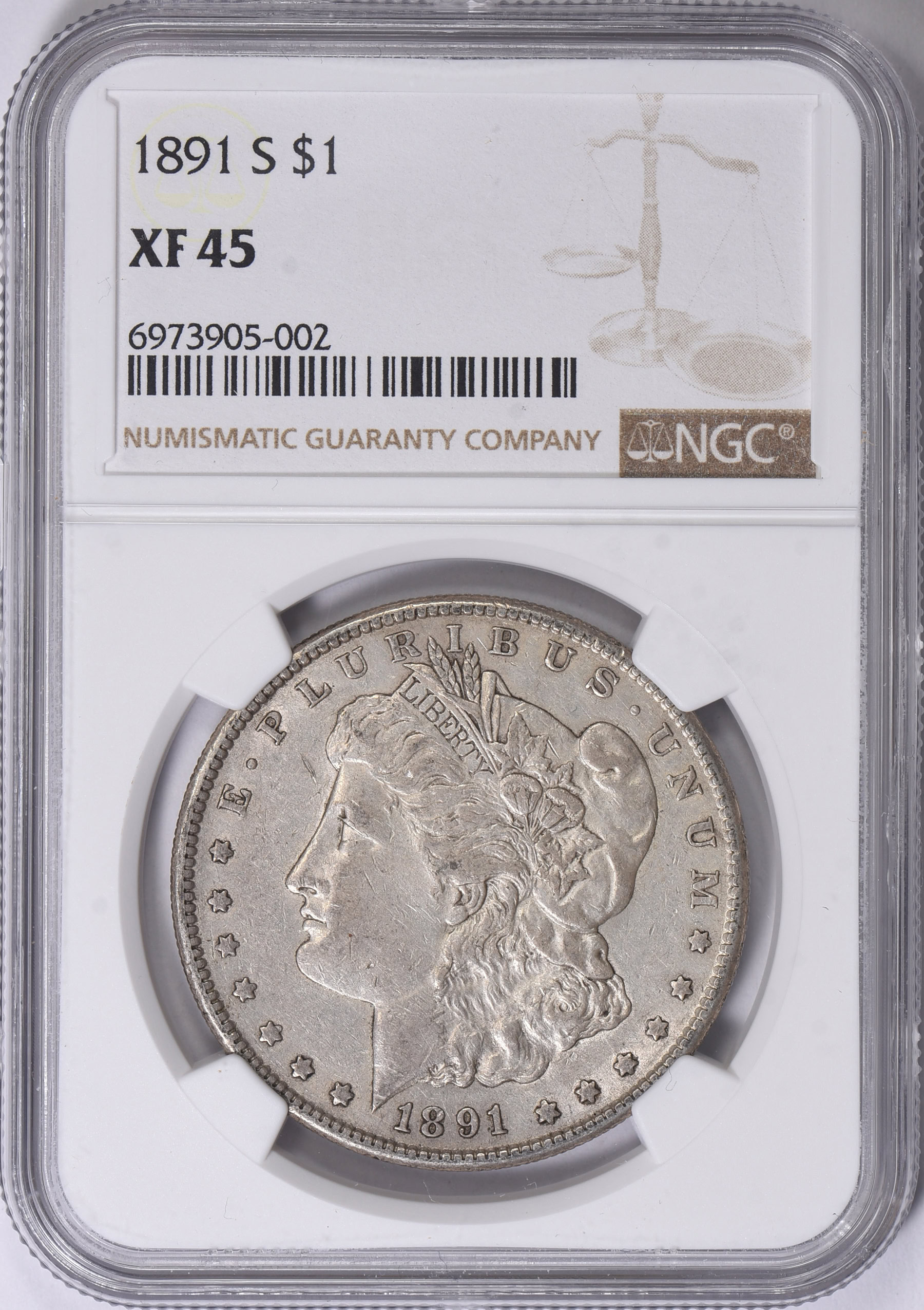1891-S Morgan Silver Dollar NGC XF-45 (Item 1783148) | GreatCollections ...