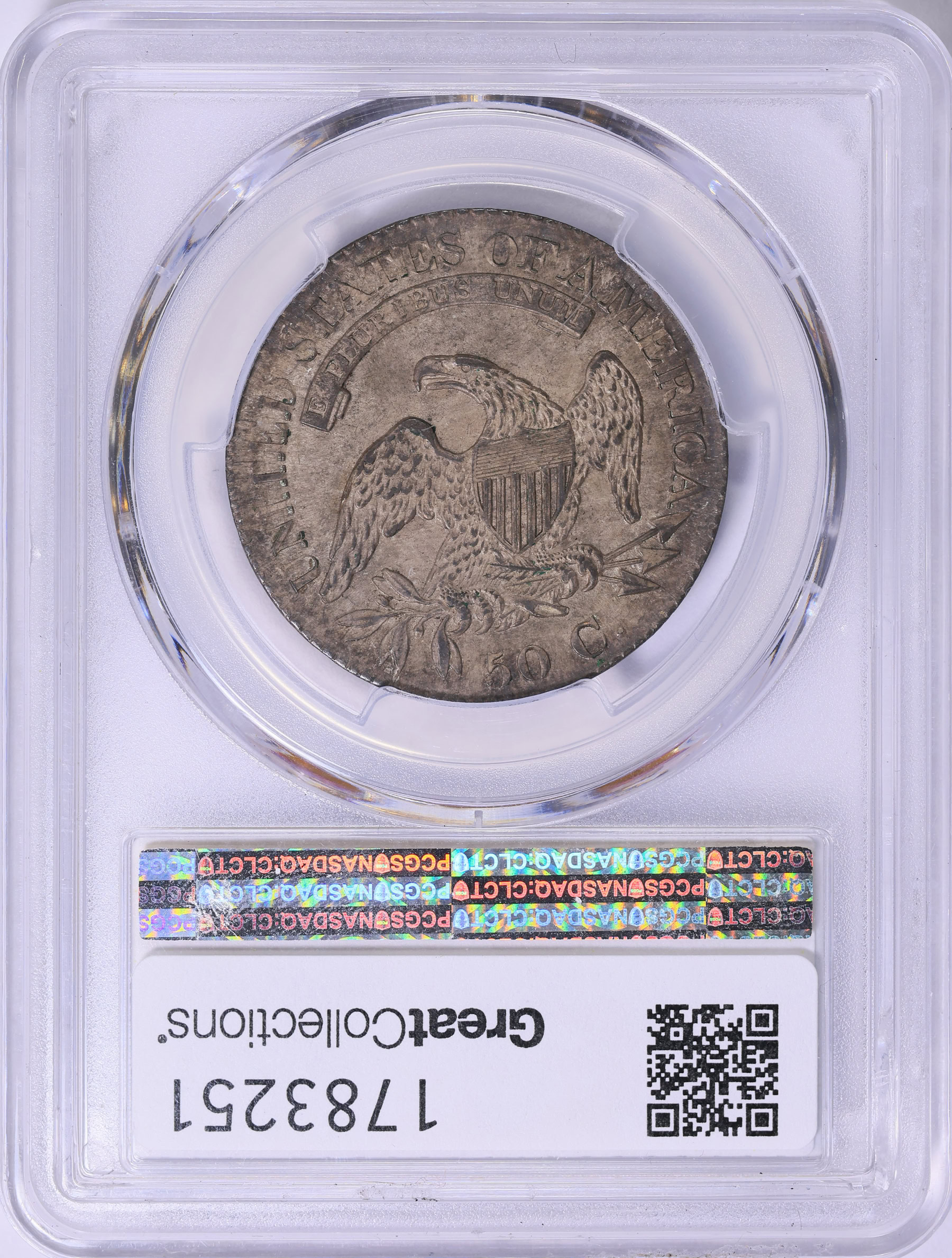 1825 Capped Bust Half Dollar PCGS MS-64 (Toned) (Item 1783251) | GreatCollections Coin Auctions