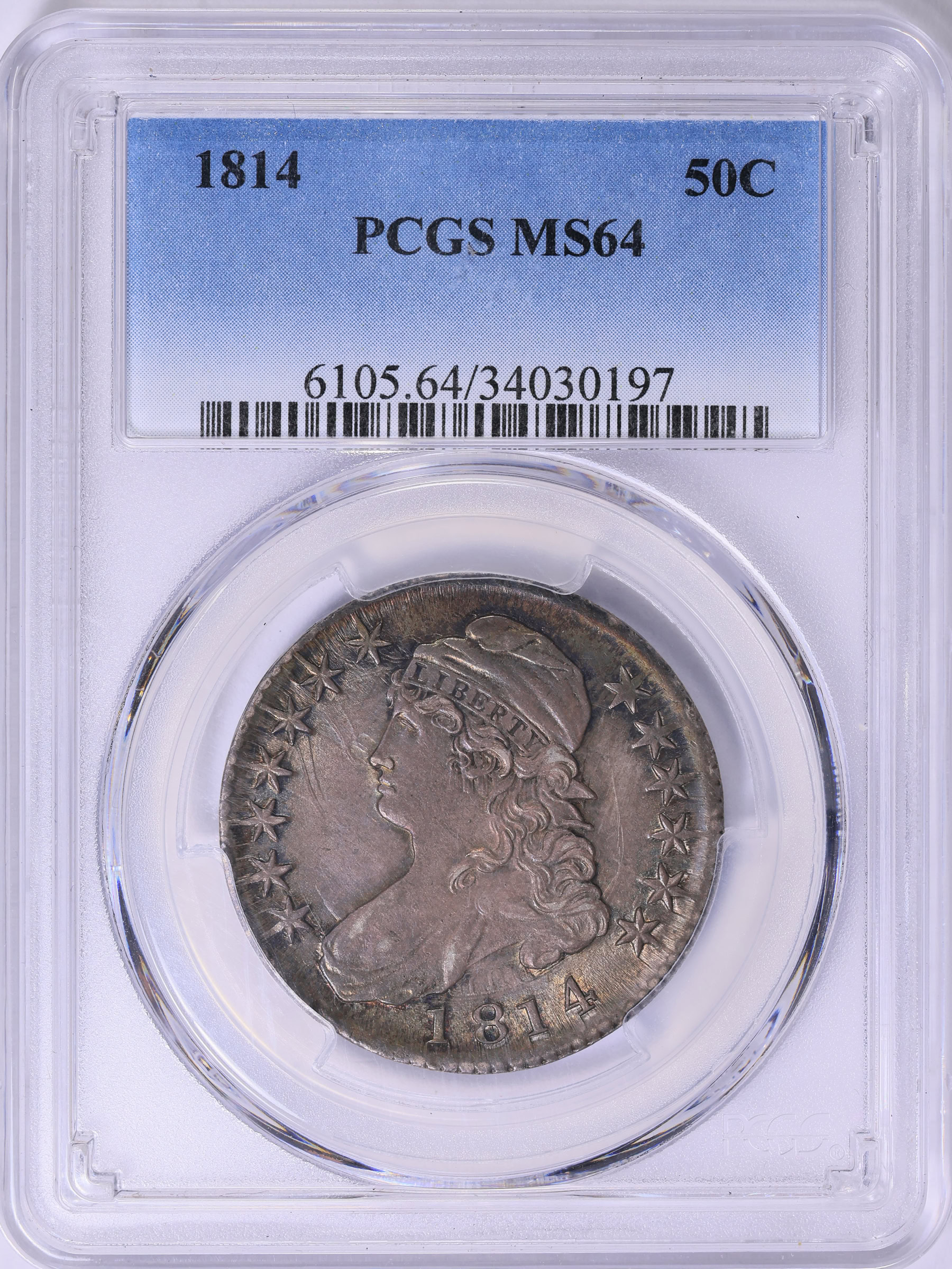 1814 Capped Bust Half Dollar PCGS MS-64 (Toned) (Item 1783257 ...