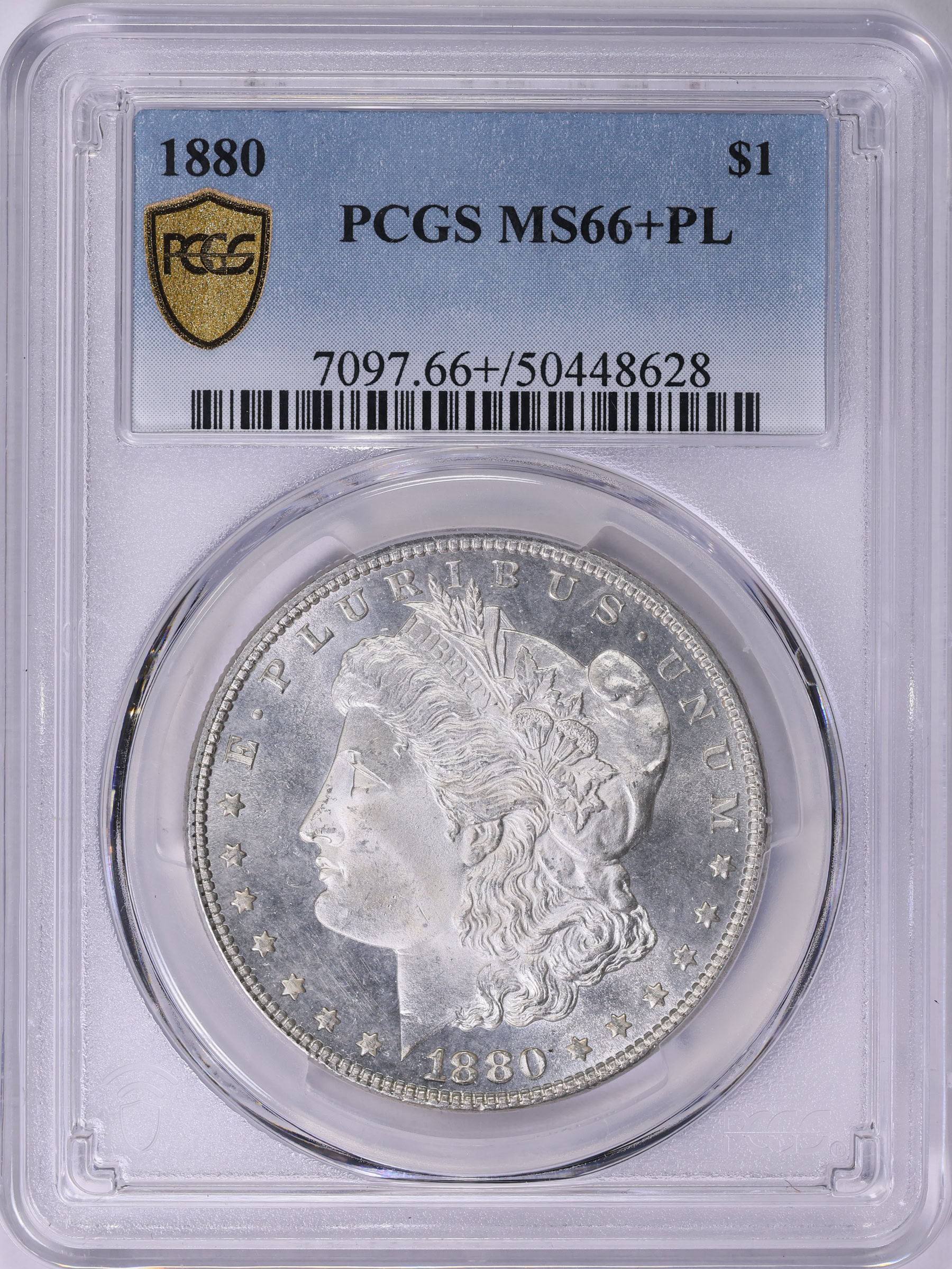 1880 Morgan Silver Dollar PCGS MS-66+ PL (Item 1783272) | GreatCollections Coin Auctions