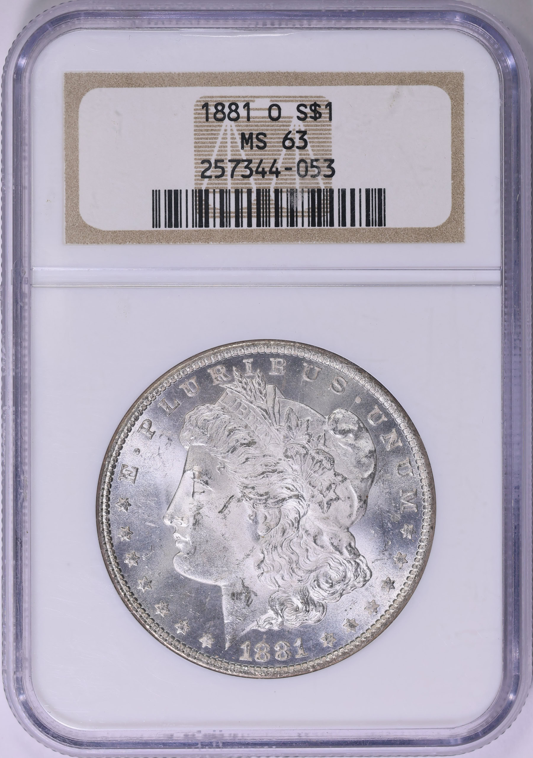 1881-O Morgan Silver Dollar NGC MS-63 (Item 1783424) | GreatCollections Coin Auctions