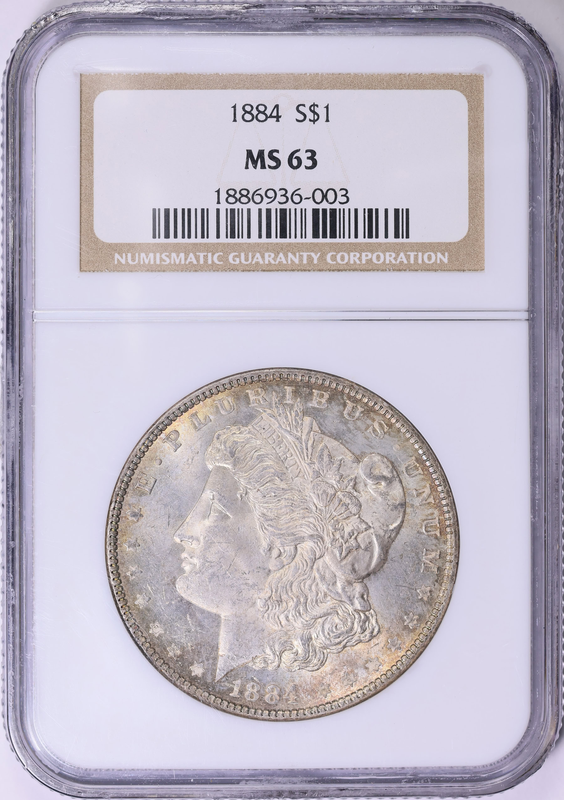 1884 Morgan Silver Dollar NGC MS-63 (Item 1783429) | GreatCollections Coin Auctions