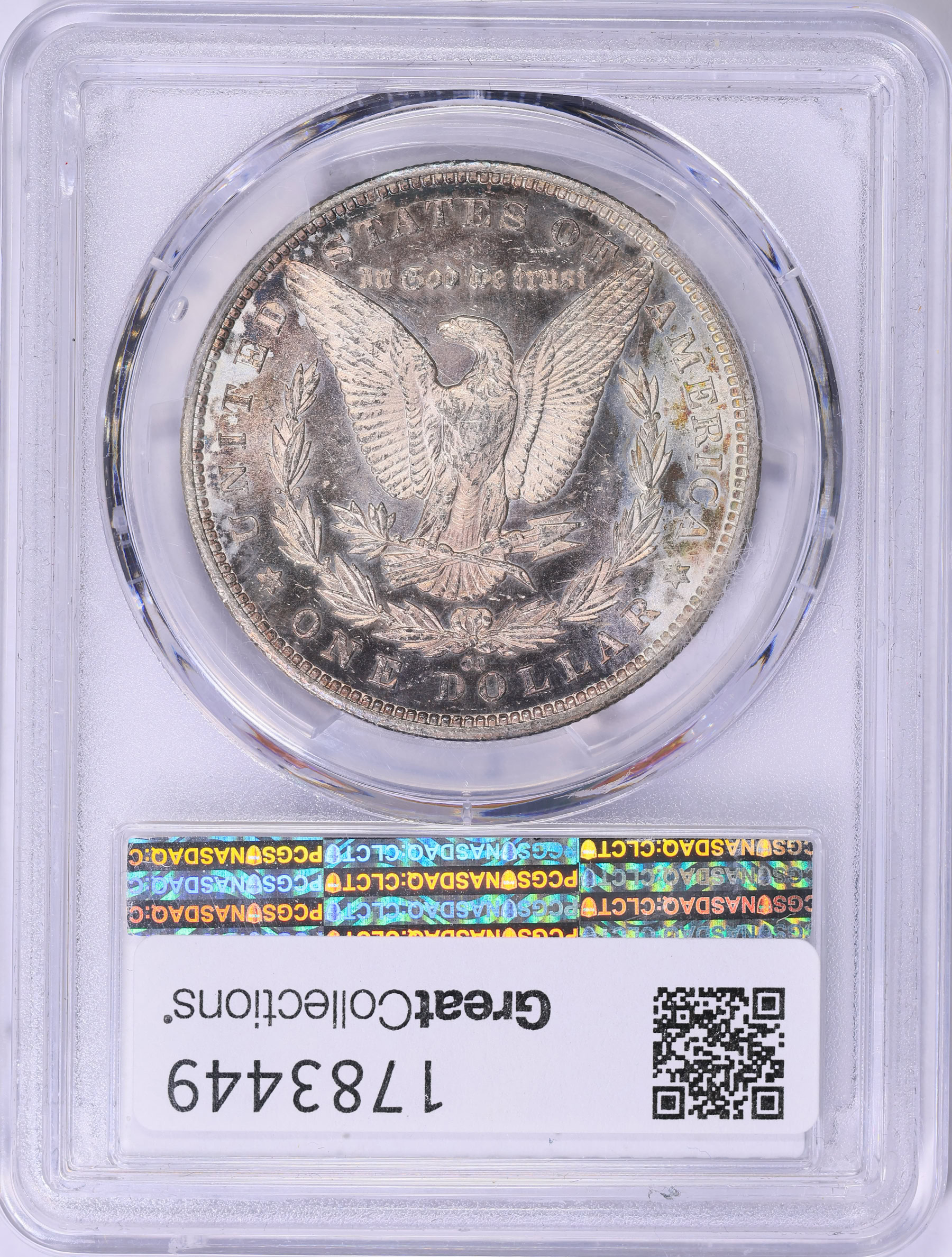 1883-CC Morgan Silver Dollar PCGS MS-64 PL (CAC Green) (Toned) (Navy Mustang Collection) (Item ...