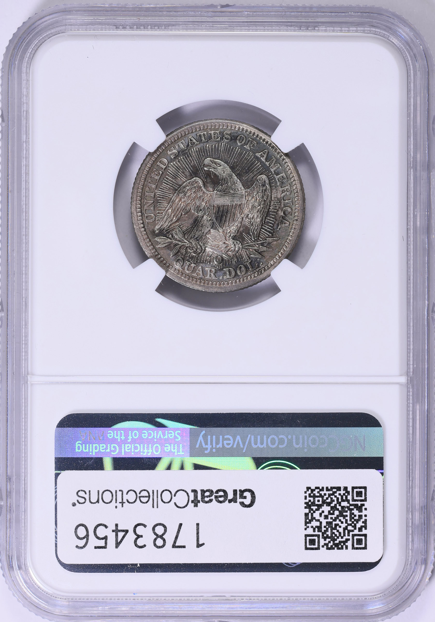 1853-O Seated Liberty Quarter Arrows and Rays NGC AU-58 (Item 1783456 ...