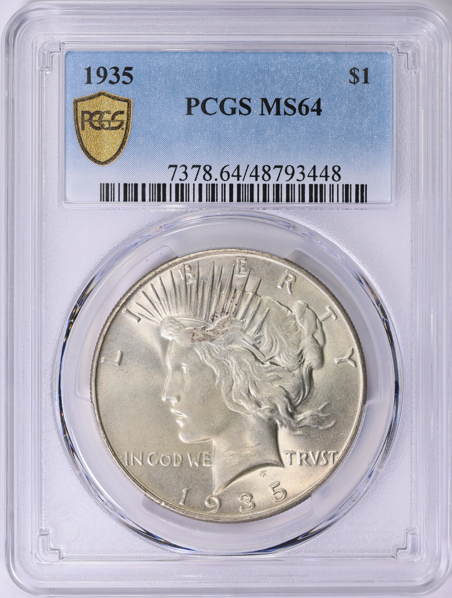 1935 Peace Silver Dollar PCGS MS-64 (Item 1783685) | GreatCollections Coin Auctions