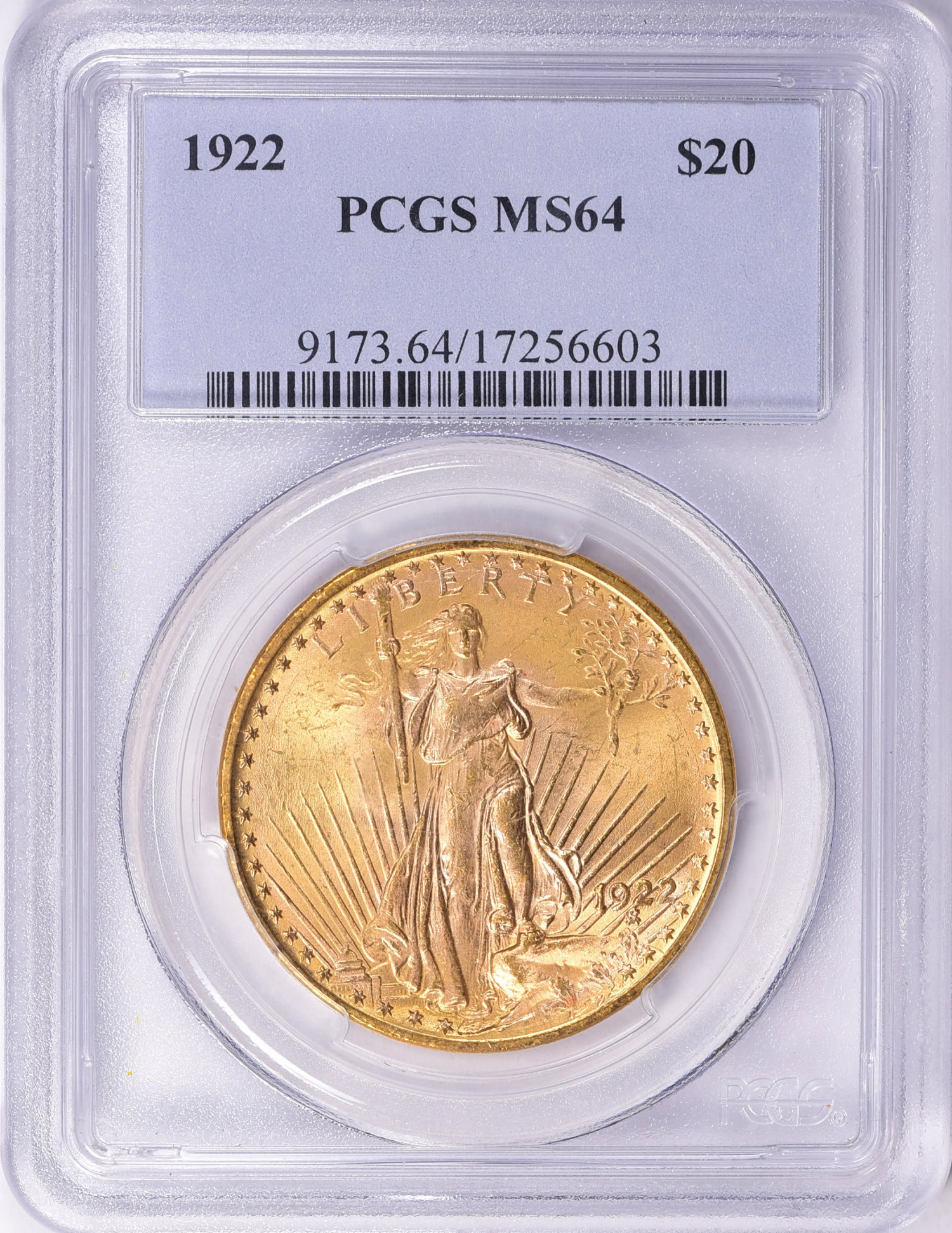 1922 Saint-Gaudens Gold Double Eagle PCGS MS-64 (Item 1783741) | GreatCollections Coin Auctions