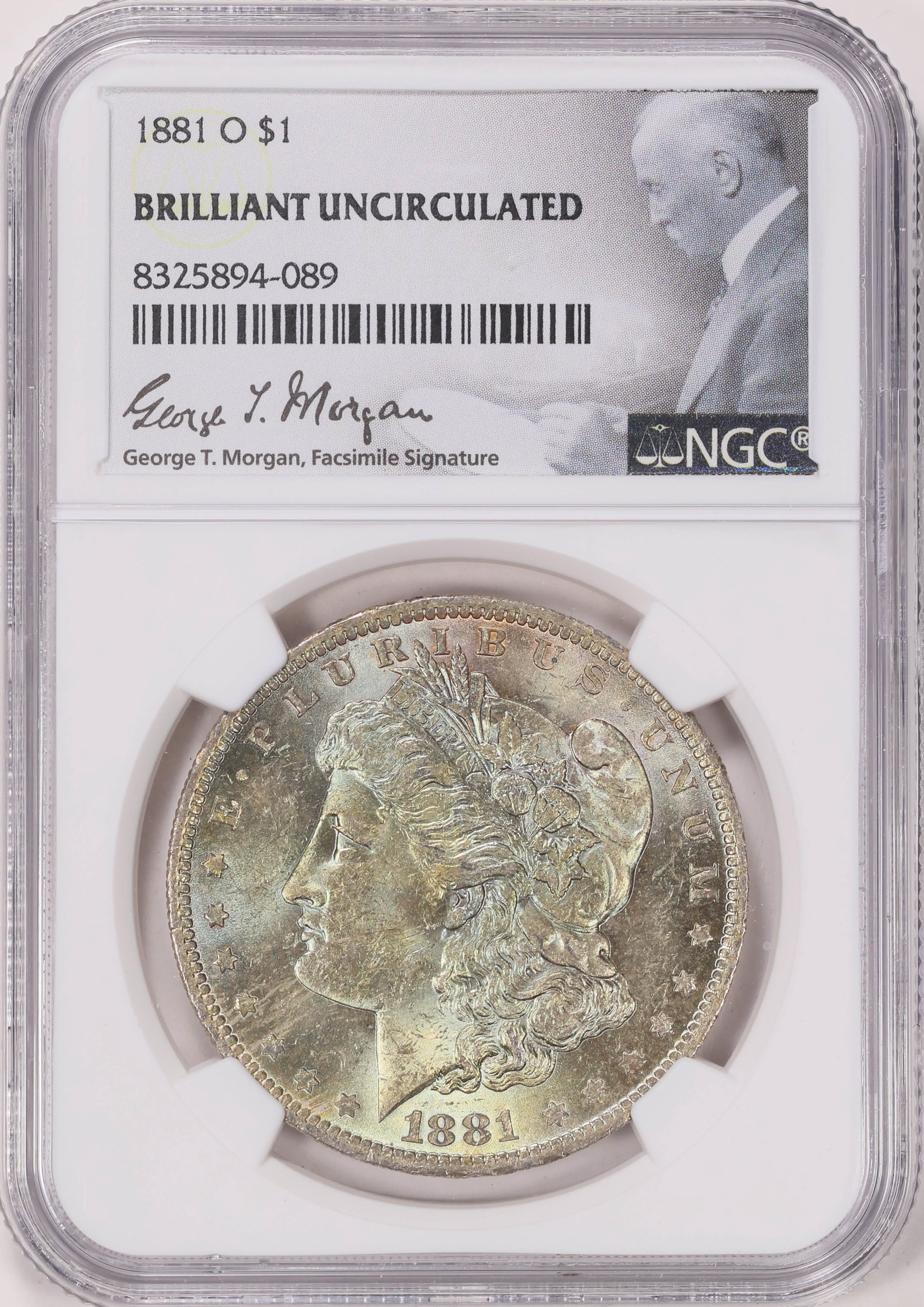 1881-O Morgan Silver Dollar NGC Brilliant Uncirculated (George T. Morgan Facsimile Signature ...