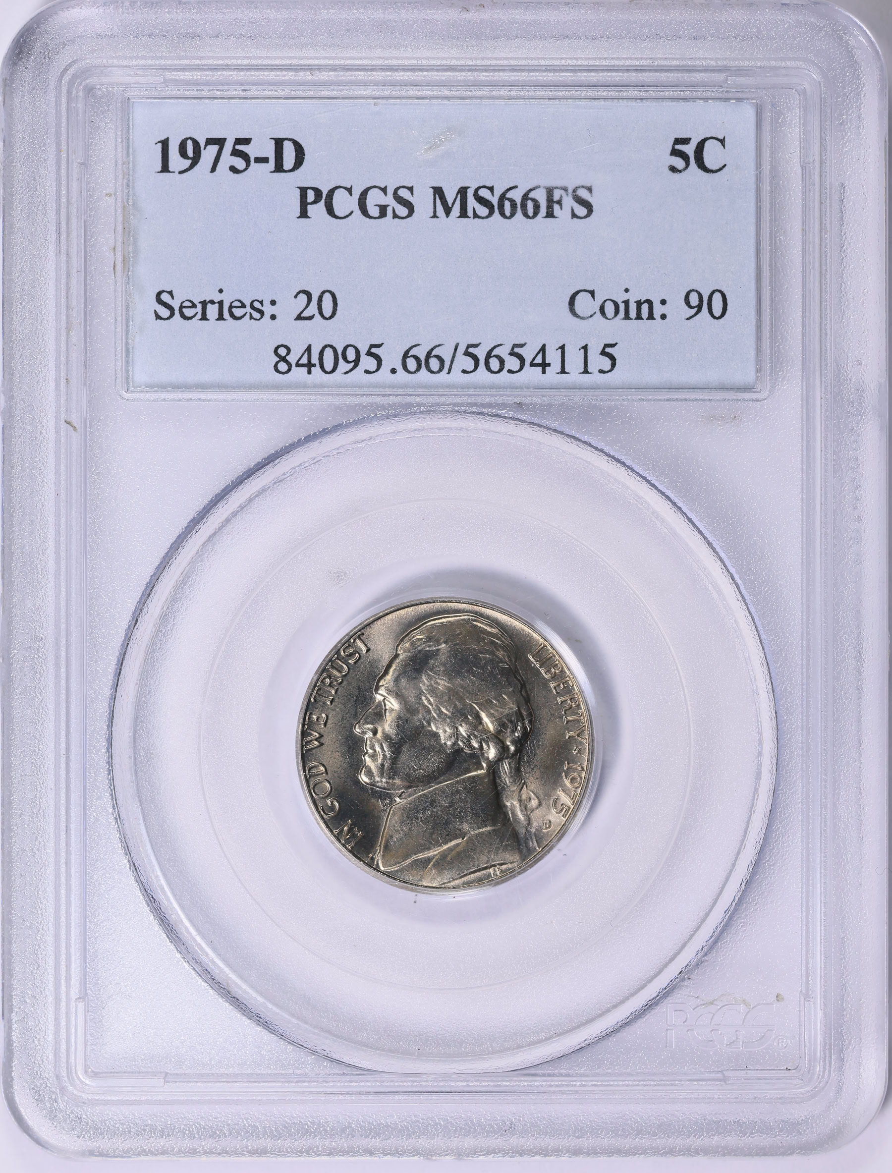 1975-D Jefferson Nickel PCGS MS-66 FS (Toned) (Item 1783804 ...