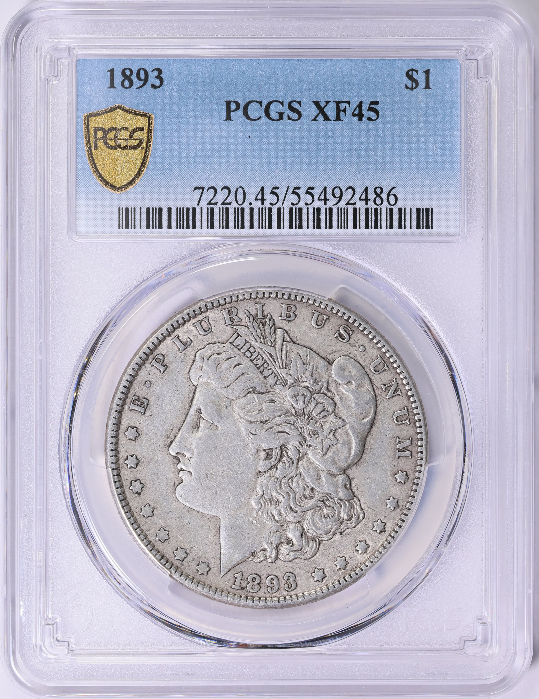1893 Morgan Silver Dollar PCGS XF-45 (Item 1783929) | GreatCollections Coin Auctions