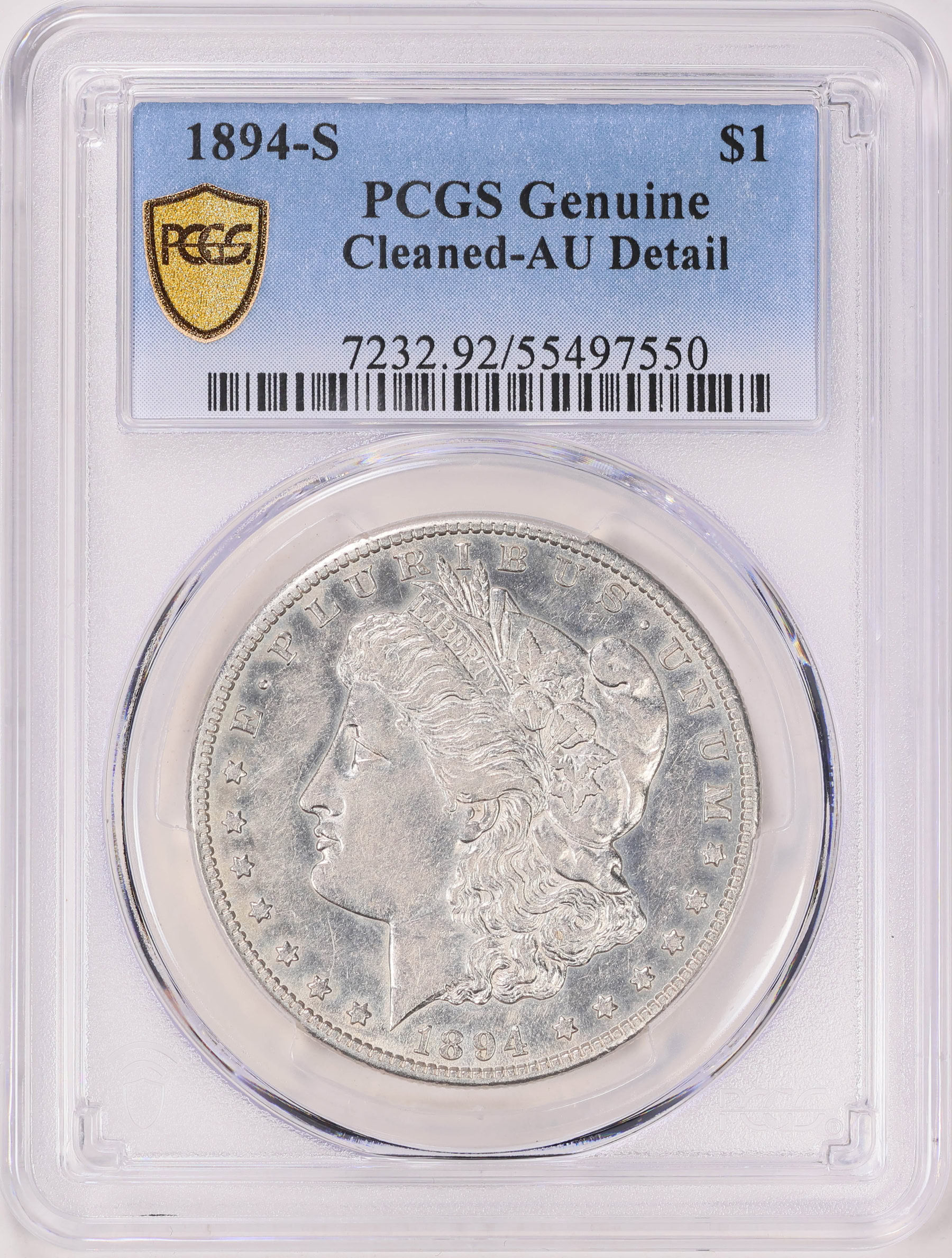 1894-S Morgan Silver Dollar PCGS Genuine AU Details (Item 1783957) | GreatCollections Coin Auctions