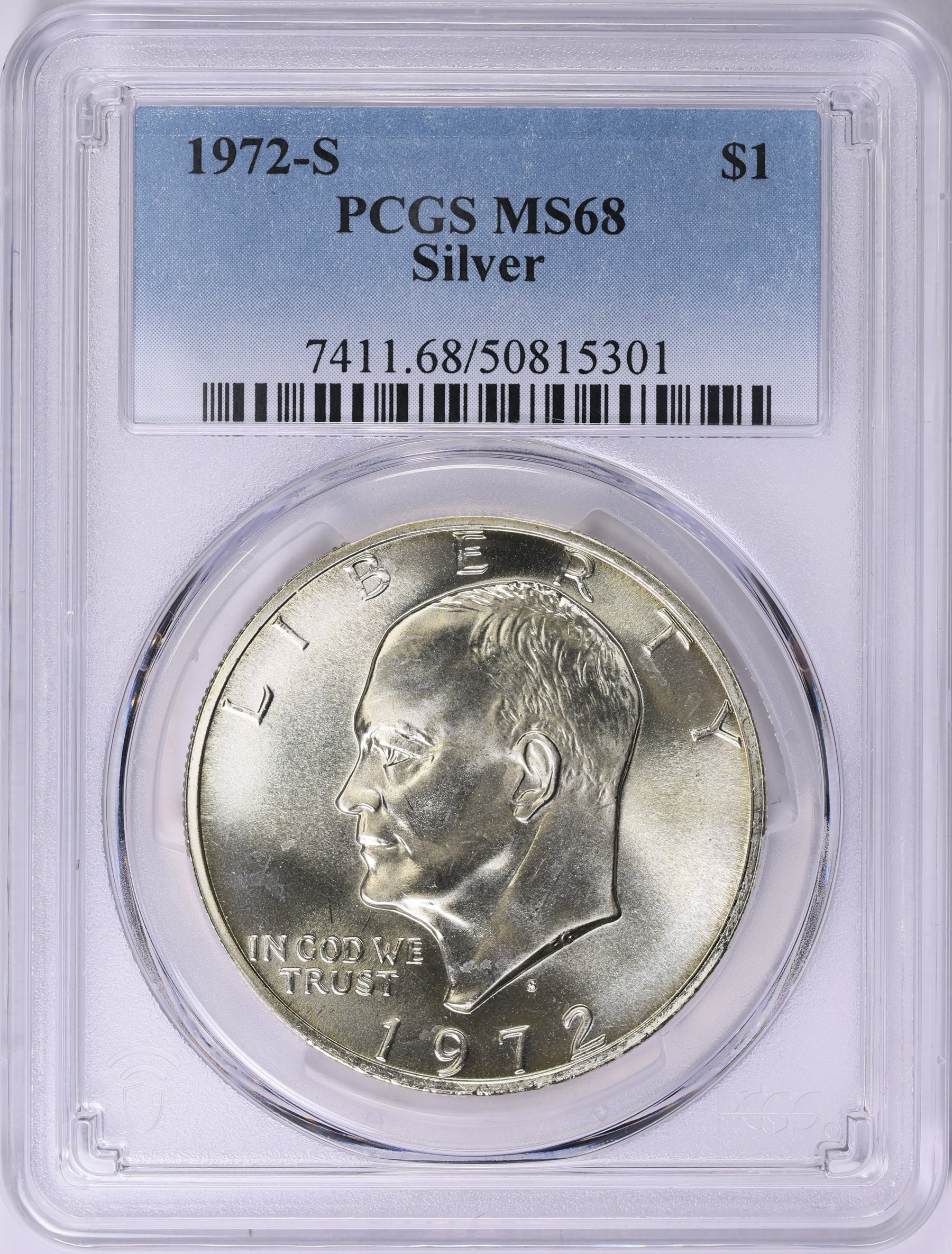 1972-S Eisenhower Dollar Silver PCGS MS-68 (Item 1784006) | GreatCollections Coin Auctions