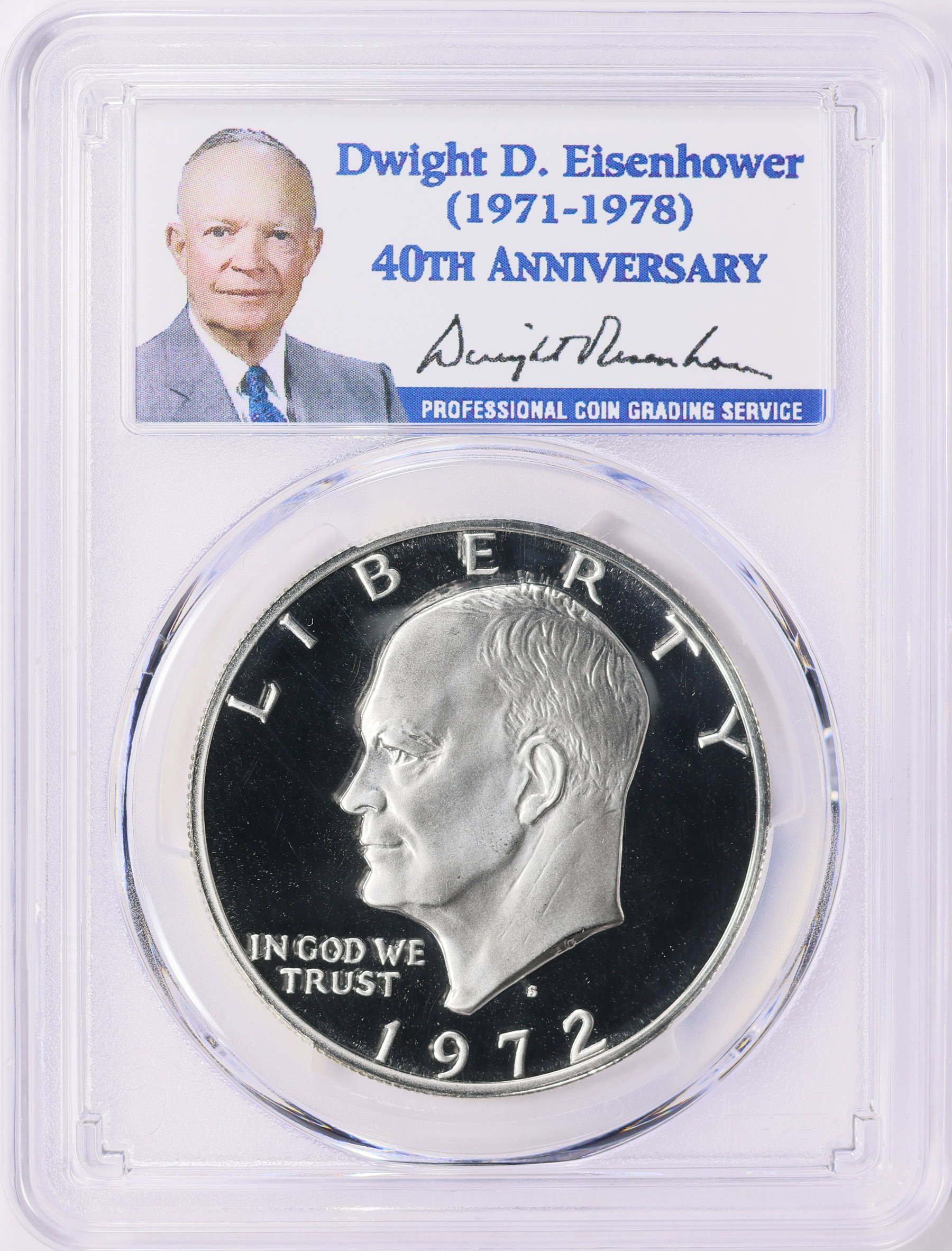 1972-S Eisenhower Dollar Silver PCGS Proof-70 DCAM (Eisenhower Label) (Item 1784007 ...