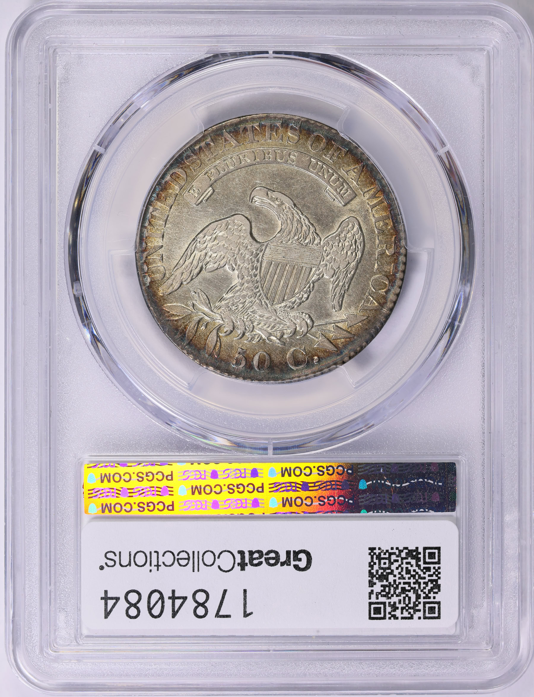 1827 Capped Bust Half Dollar Square Base 2 PCGS AU-50 (Toned) (Item ...