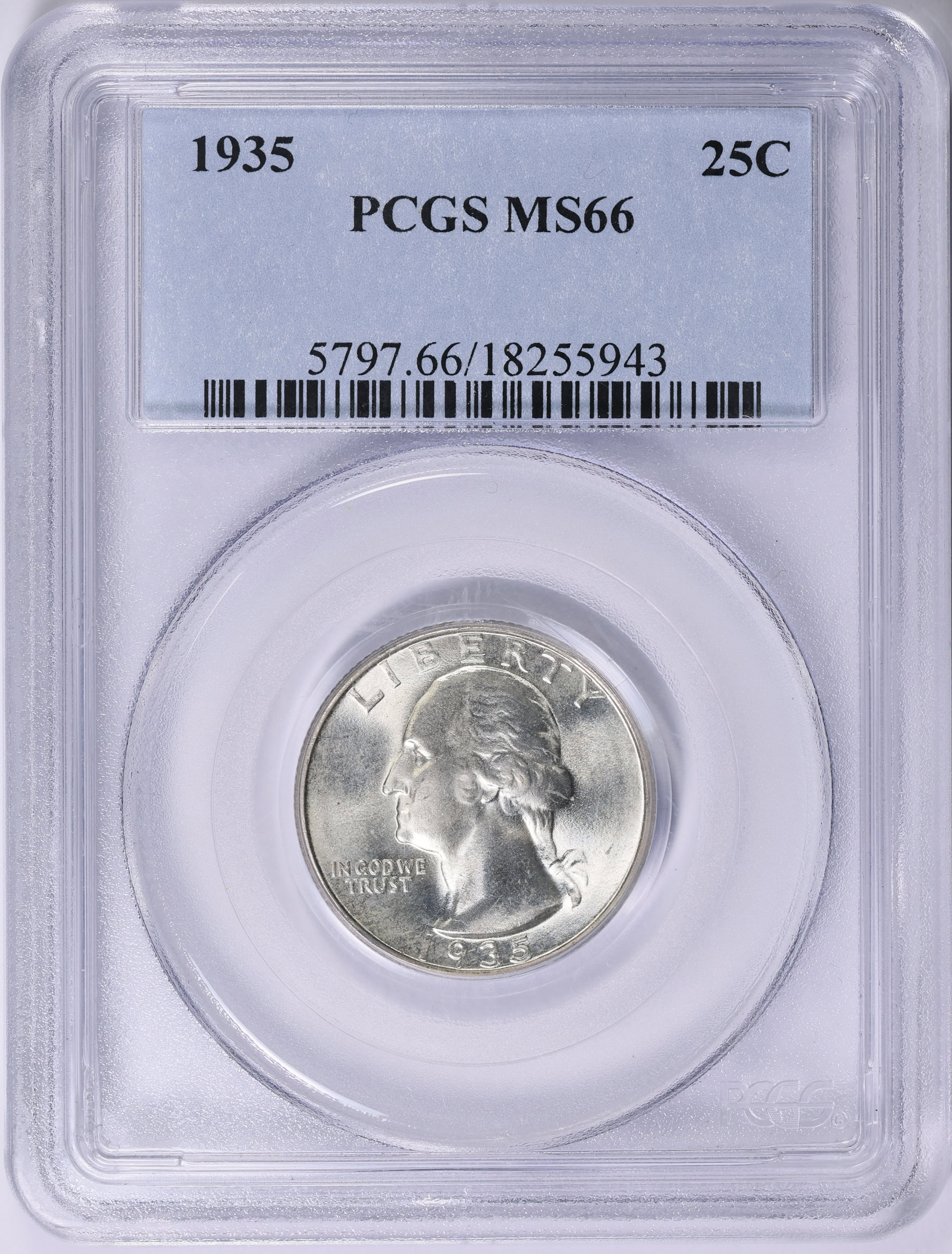 1935 Washington Quarter PCGS MS-66 (Item 1784103) | GreatCollections Coin Auctions