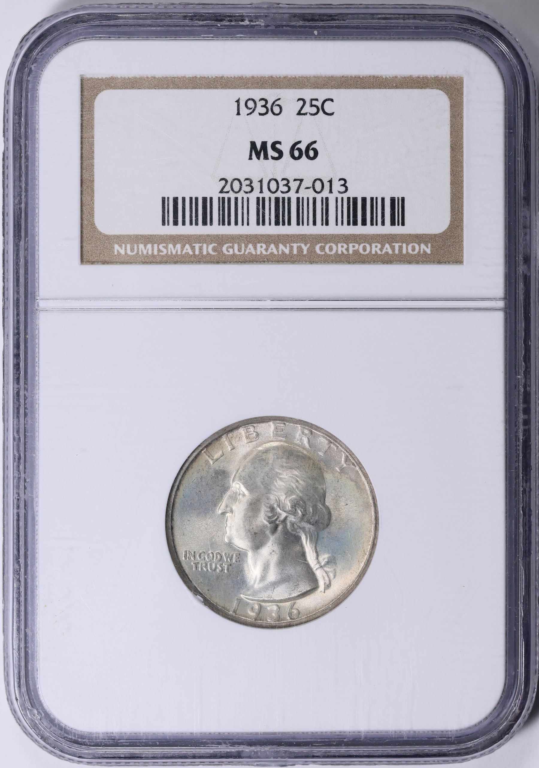 1936 Washington Quarter NGC MS-66 (Item 1784112) | GreatCollections Coin Auctions