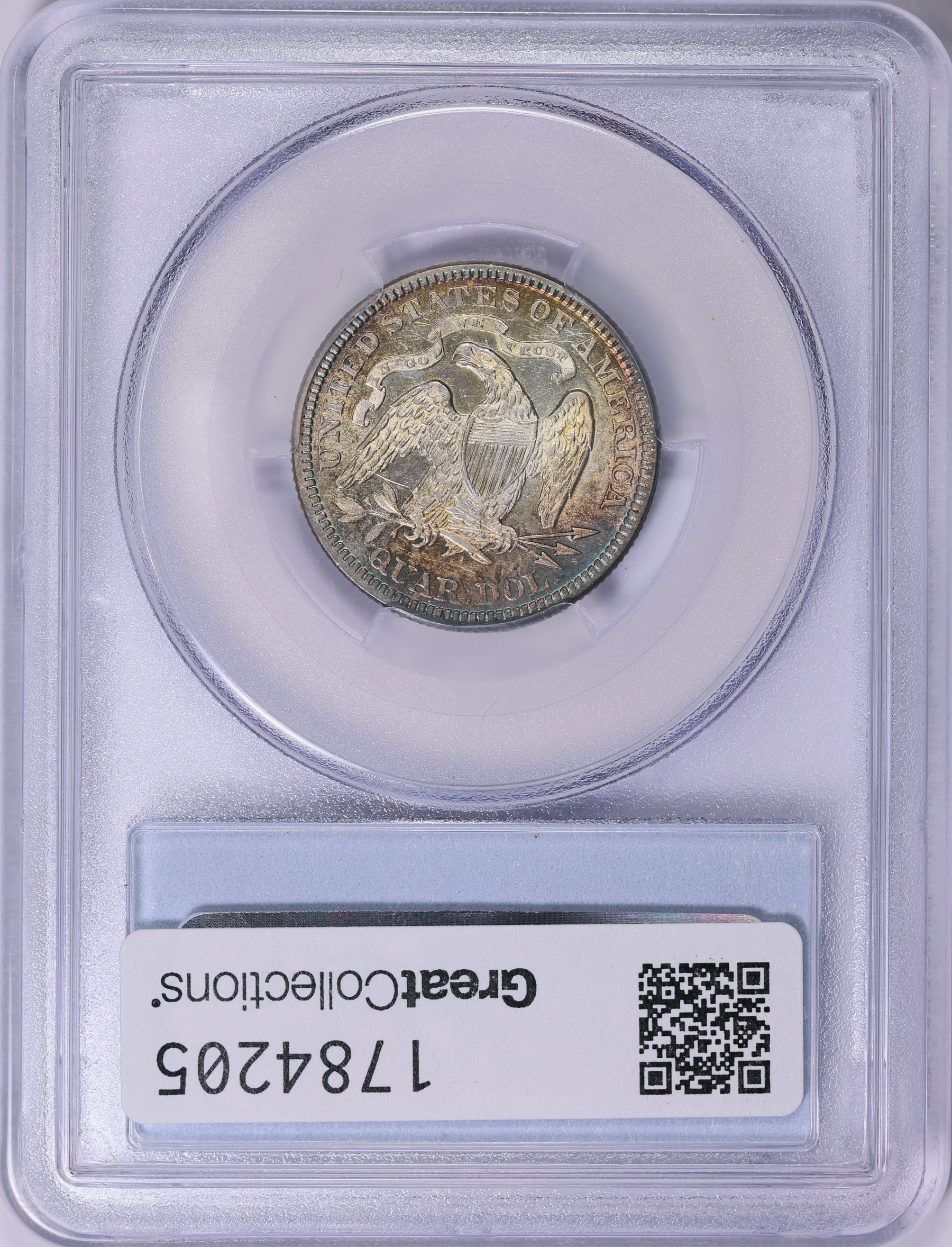 1891 Seated Liberty Quarter Misplaced Digit FS-301 PCGS AU-55 (Toned) (Item 1784205 ...