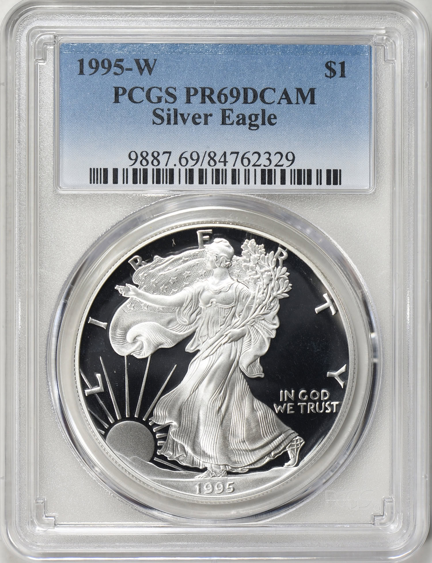 1995-W $1 Silver Eagle PCGS Proof-69 DCAM (Item 1784227 ...