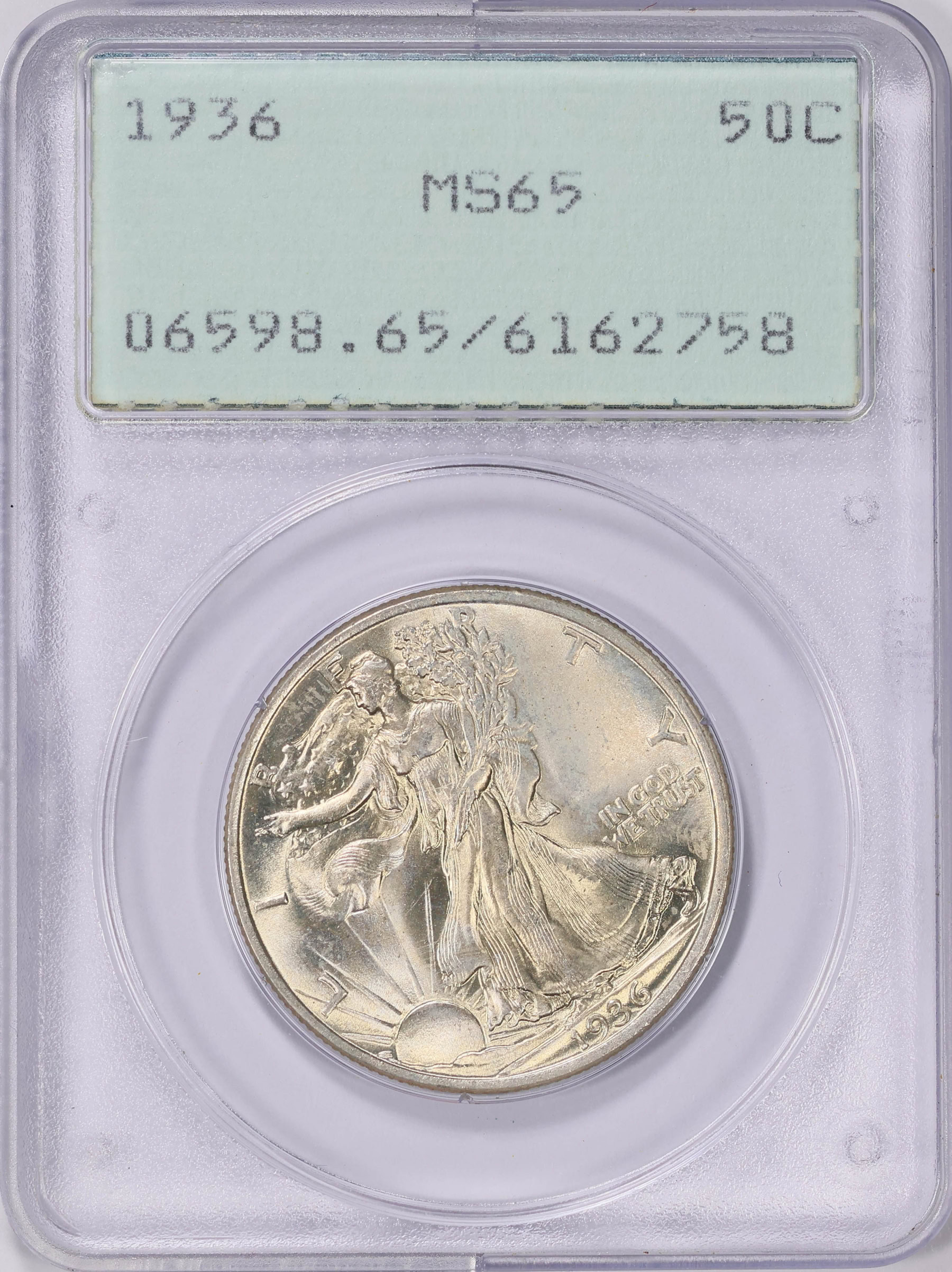 1936 Walking Liberty Half Dollar PCGS MS-65 OGH (1st Gen) (Item 1784241) | GreatCollections Coin ...