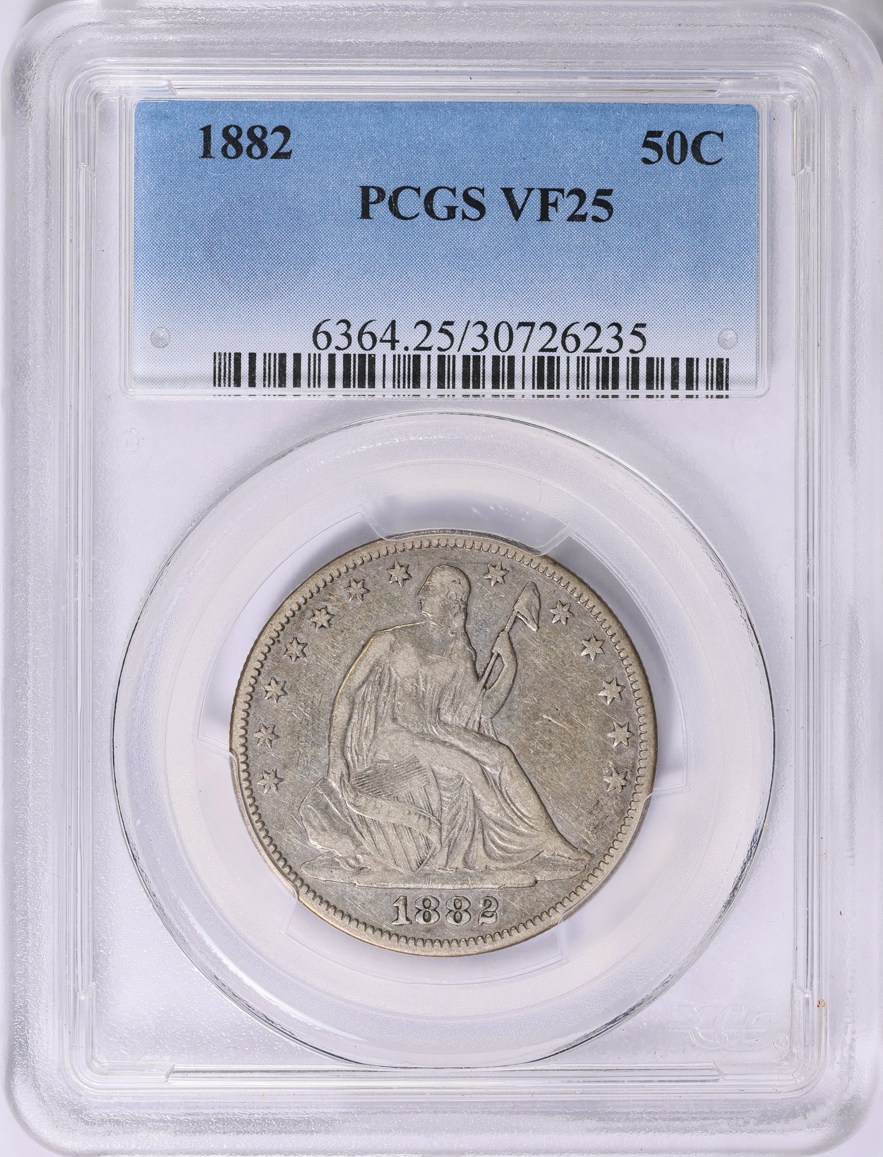1882 Seated Liberty Half Dollar PCGS VF-25 (Item 1784267) | GreatCollections Coin Auctions