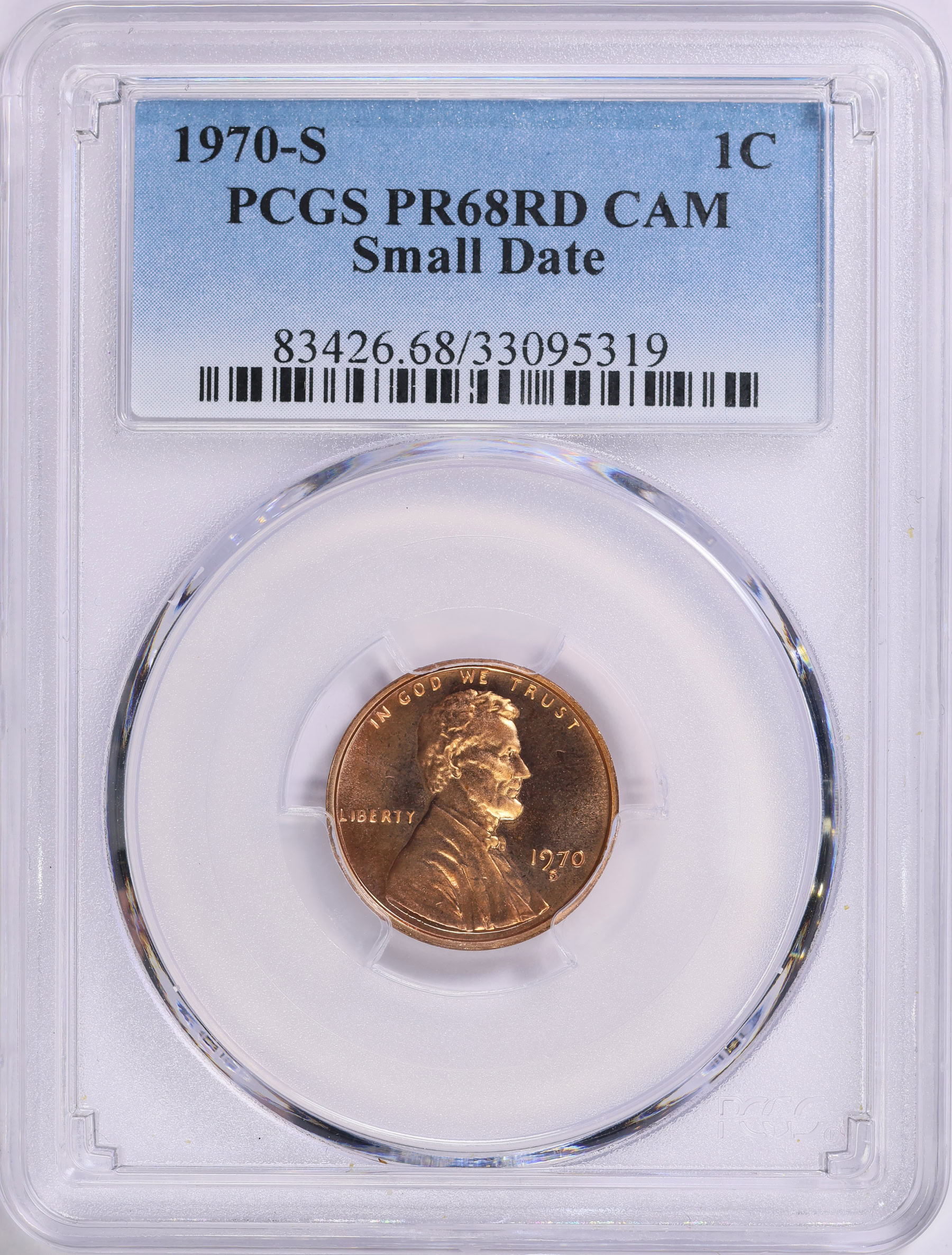 1970-S Lincoln Cent Small Date PCGS Proof-68 CAMEO (Item 1784375 ...