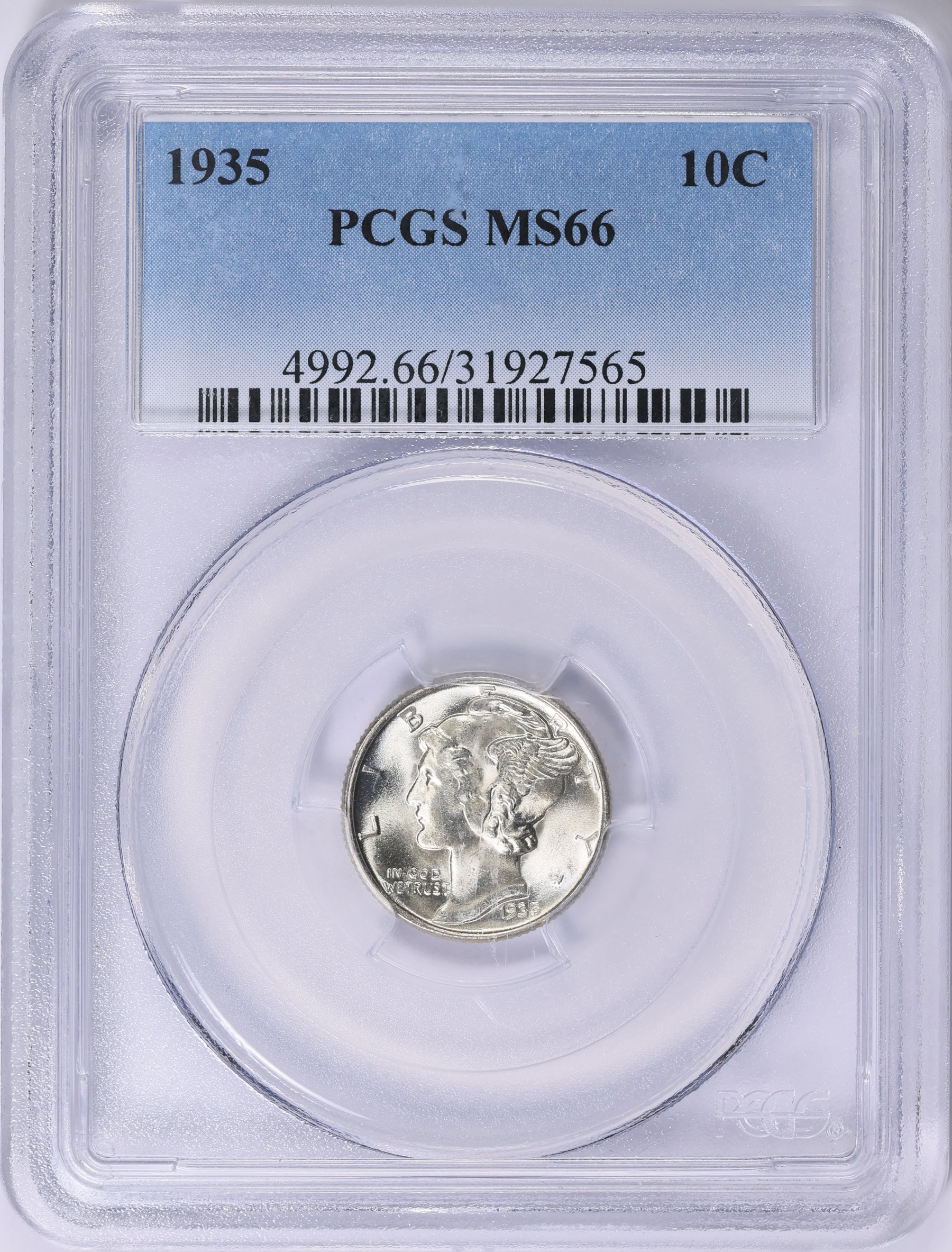 1935 Mercury Dime PCGS MS-66 (Item 1784403) | GreatCollections Coin Auctions