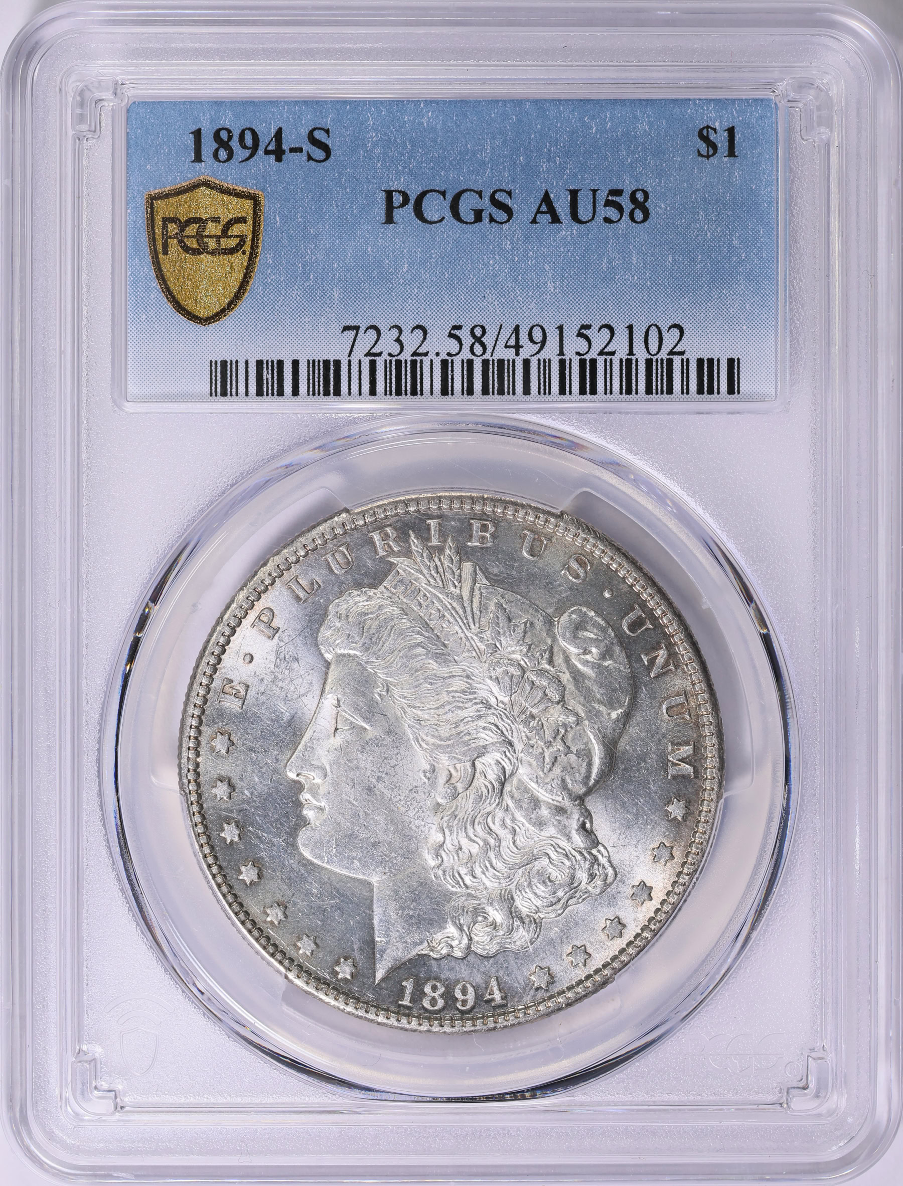 1894-S Morgan Silver Dollar PCGS AU-58 (Item 1784438) | GreatCollections Coin Auctions