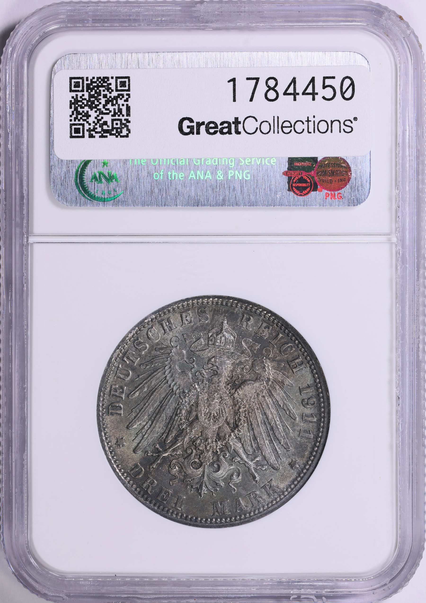 Germany - Bavaria 1911-D Silver 3 Marks Prince Regent Luitpold's 90th ...