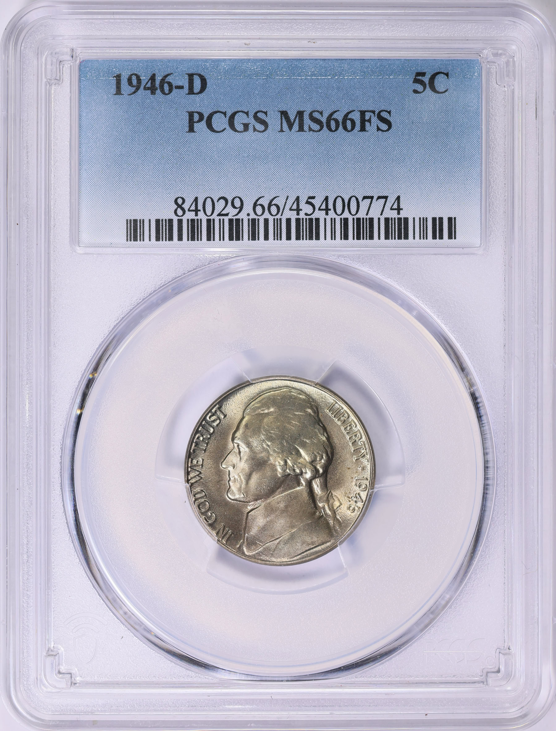 1946-D Jefferson Nickel PCGS MS-66 FS (Item 1784538) | GreatCollections Coin Auctions
