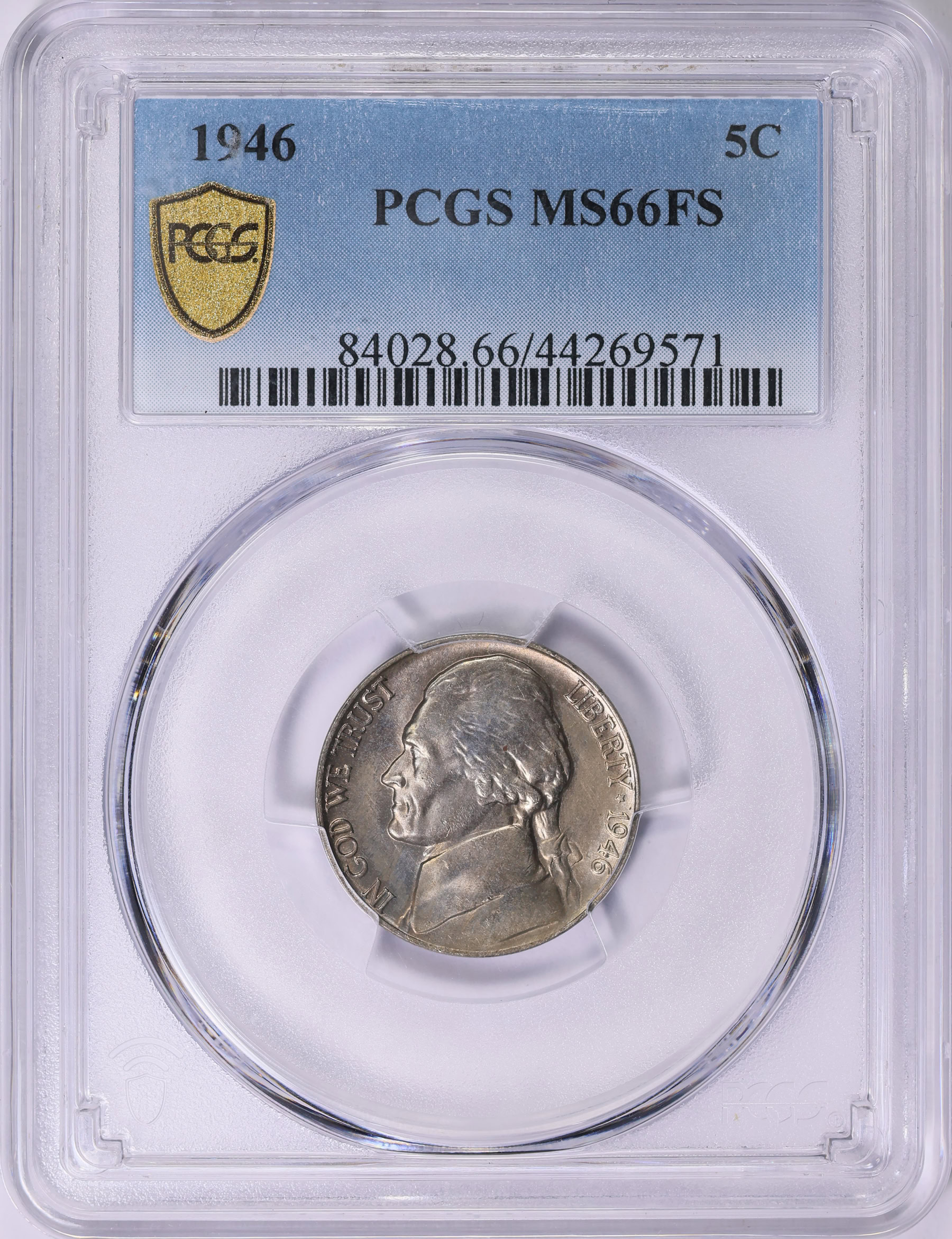 1946 Jefferson Nickel PCGS MS-66 FS (Item 1784547) | GreatCollections Coin Auctions