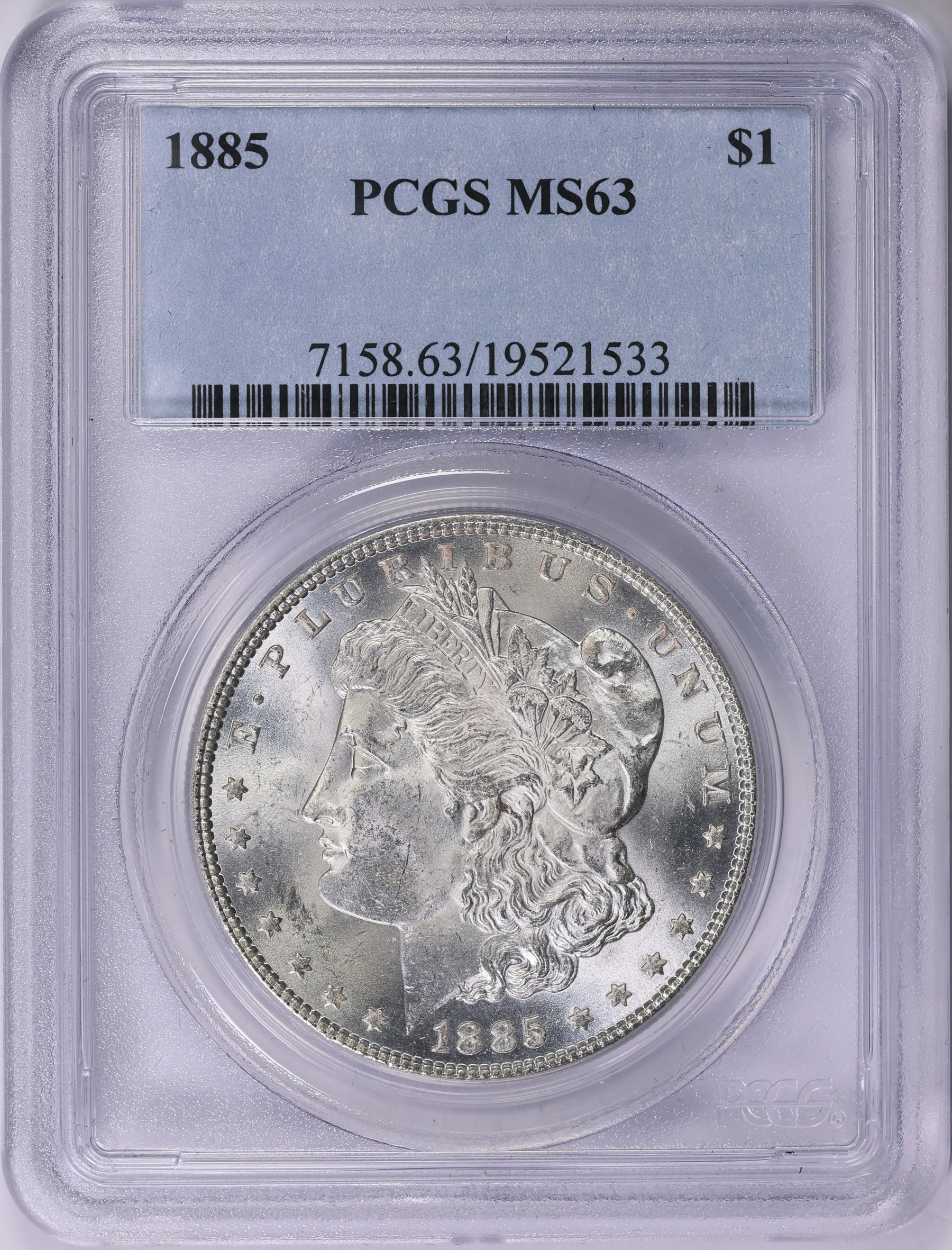 1885 Morgan Silver Dollar PCGS MS-63 (Item 1784620) | GreatCollections Coin Auctions