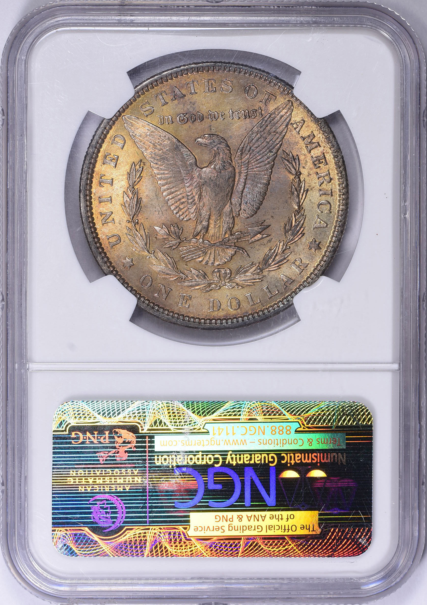 1886 Morgan Silver Dollar NGC MS-64 (Toned) (Item 1784663) | GreatCollections Coin Auctions