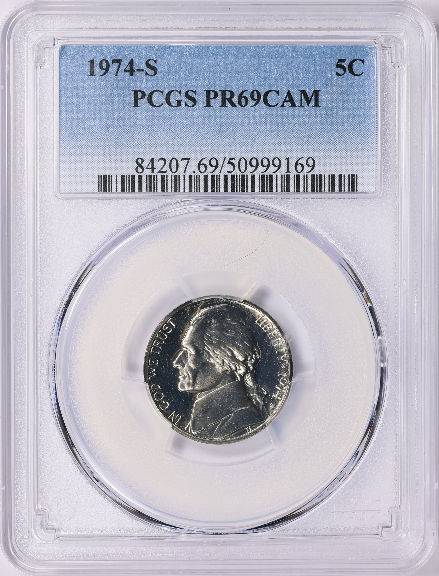 1974-S Jefferson Nickel PCGS Proof-69 CAMEO (Item 1784669 ...