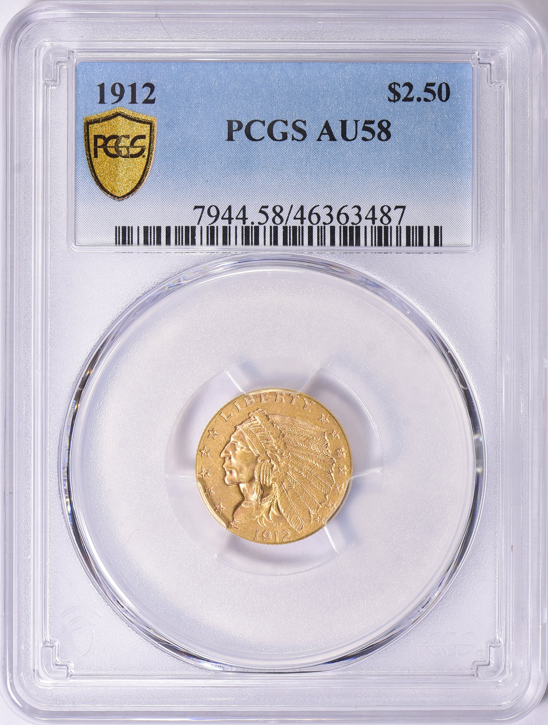 1912 Indian Gold Quarter Eagle PCGS AU-58 (Item 1784690 ...