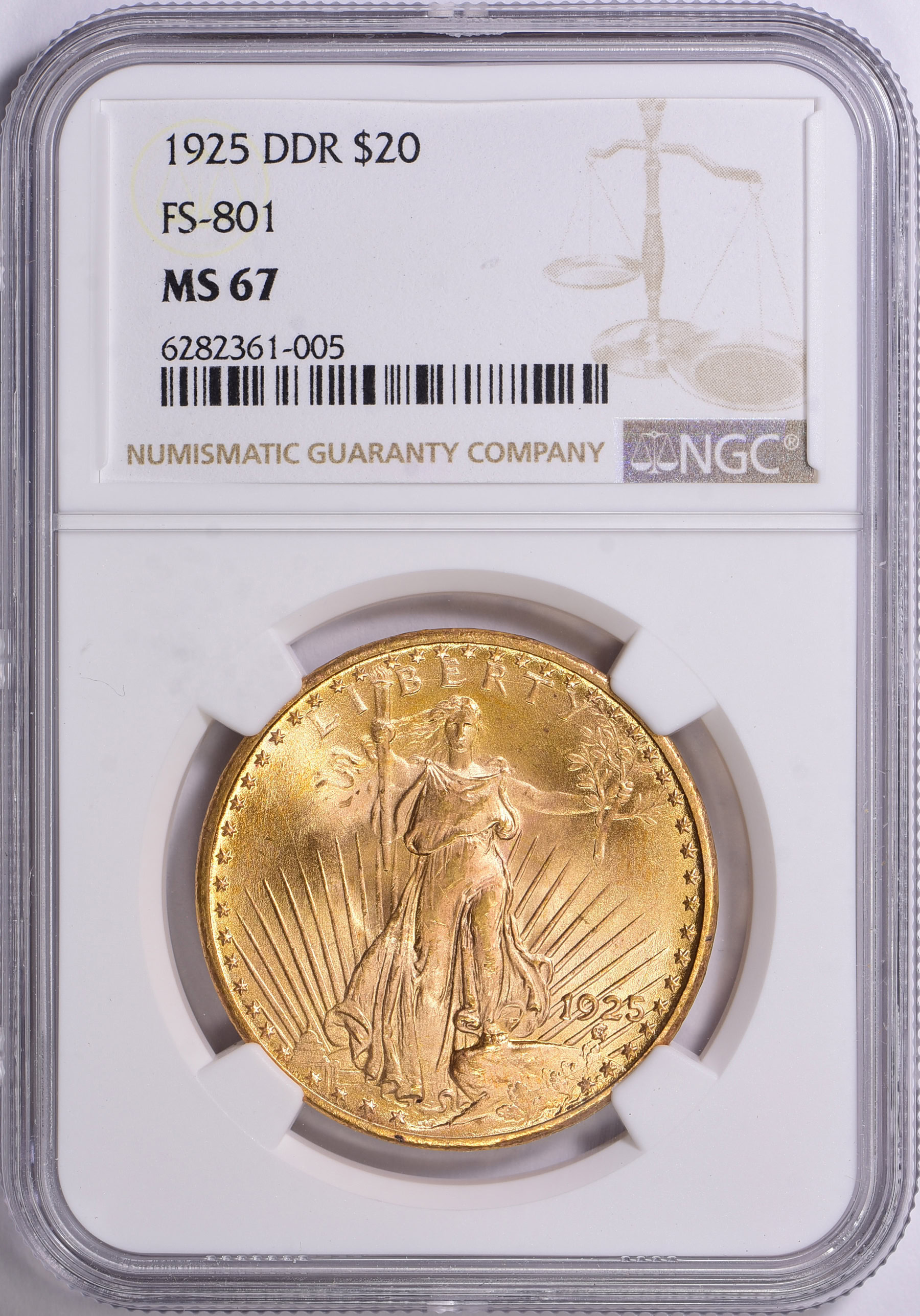 1925 Saint-Gaudens Gold Double Eagle Doubled Die Reverse FS-801 NGC MS-67 (Item 1784733 ...