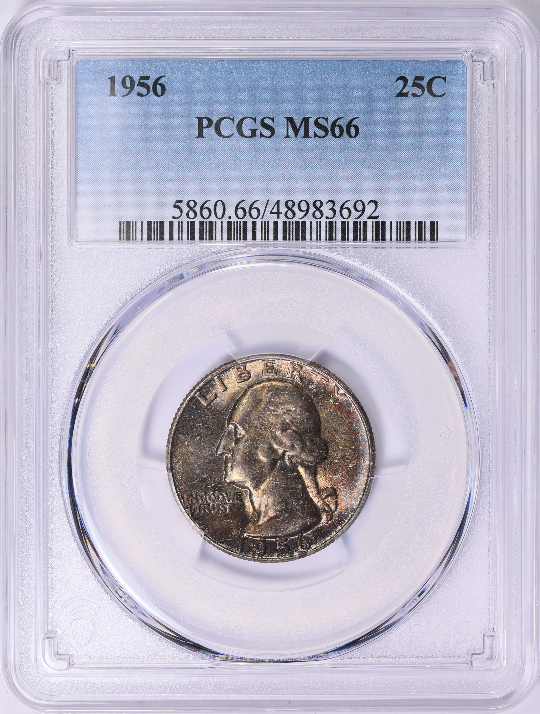 1956 Washington Quarter PCGS MS-66 (Toned) (Item 1784743) | GreatCollections Coin Auctions