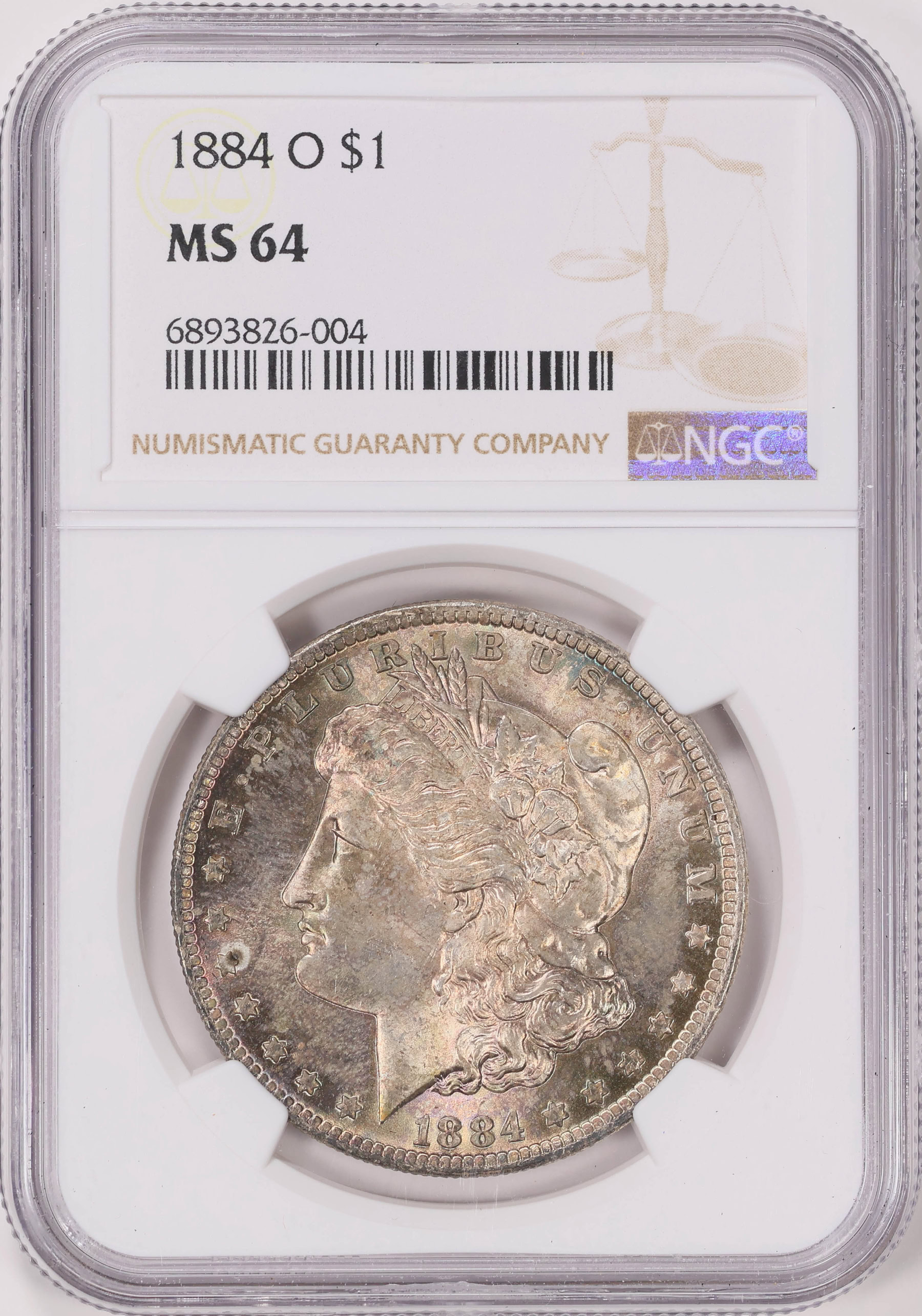 1884-O Morgan Silver Dollar NGC MS-64 (Toned) (Item 1784796) | GreatCollections Coin Auctions