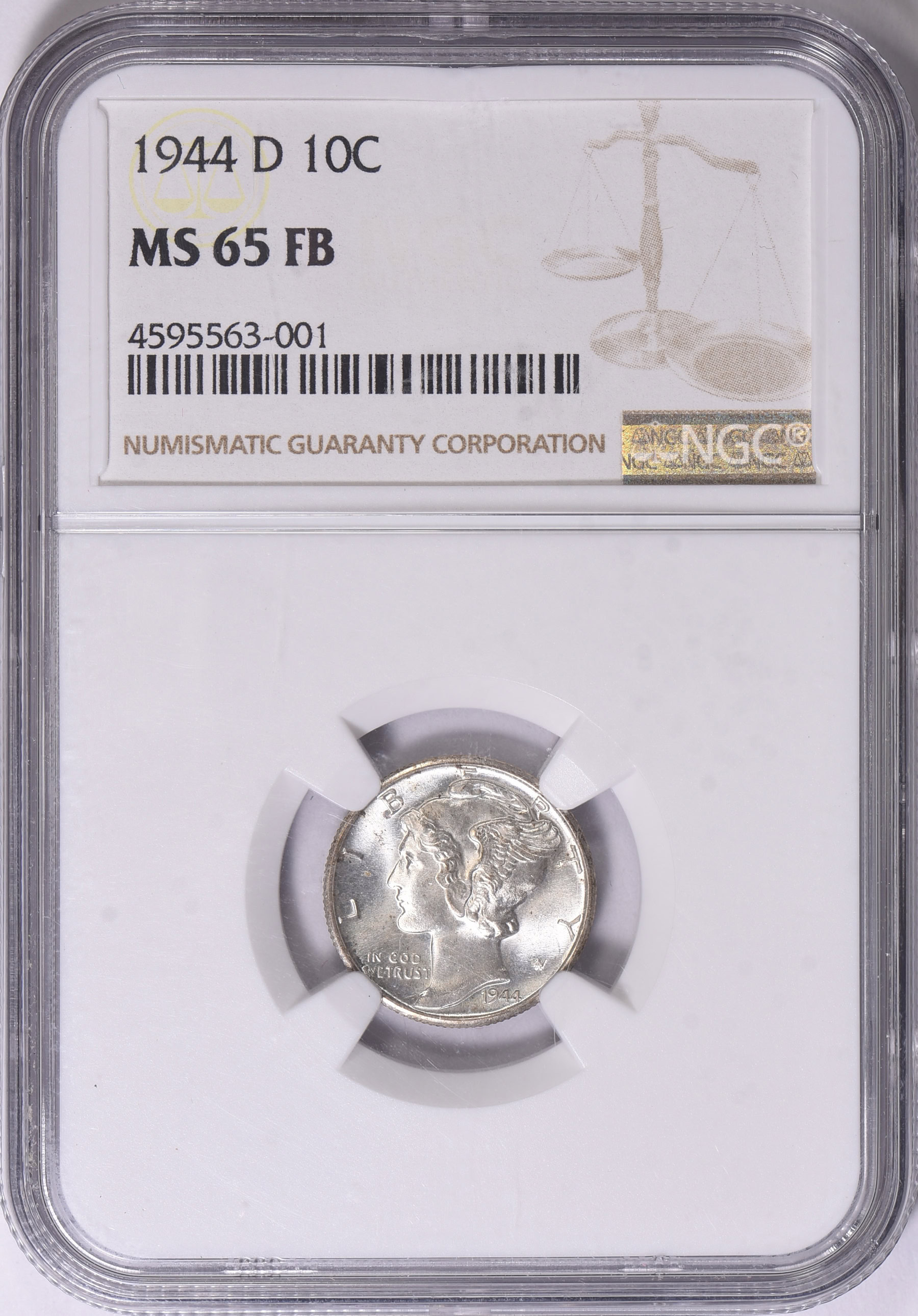 1944-D Mercury Dime NGC MS-65 FB (Item 1784822) | GreatCollections Coin Auctions
