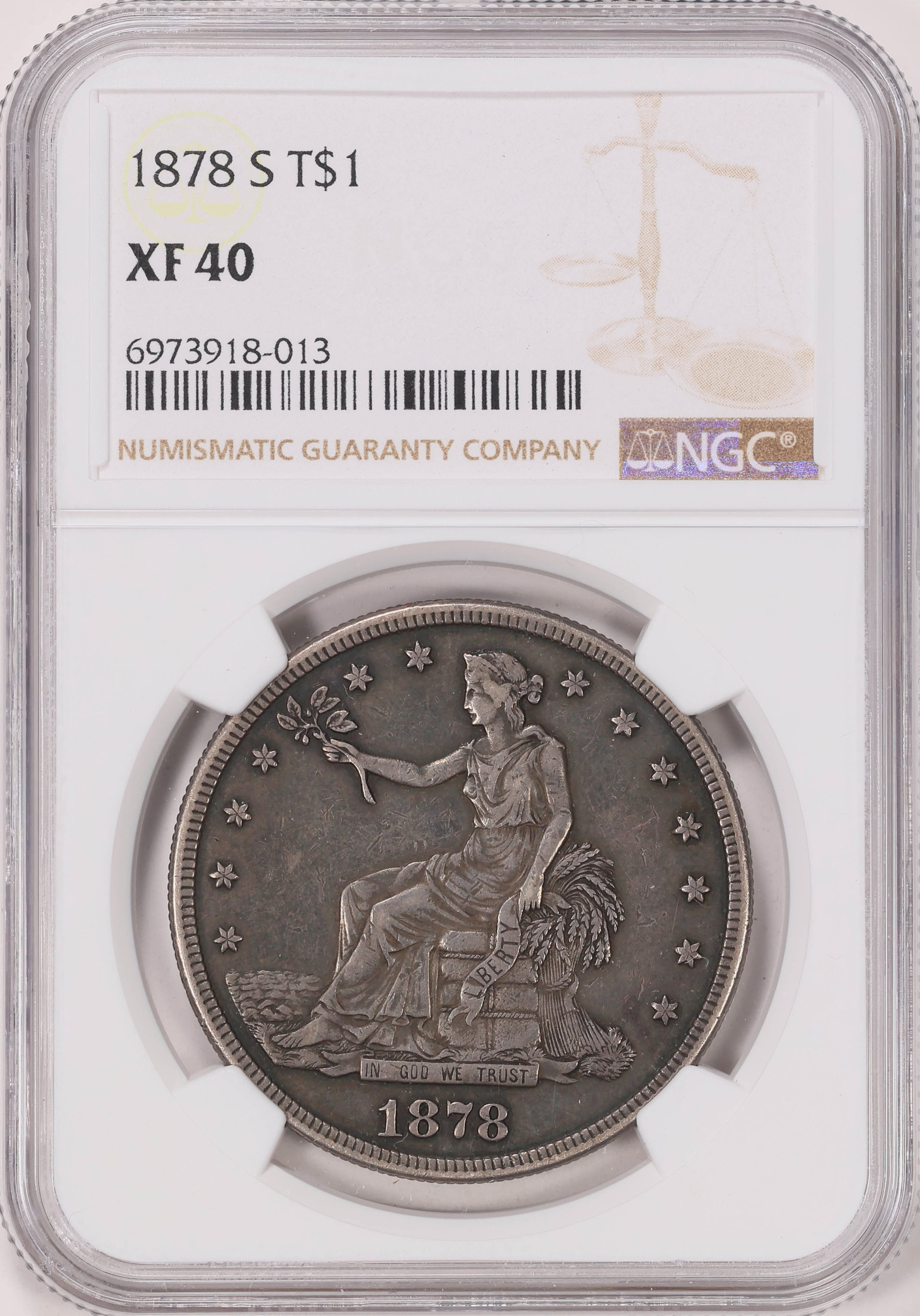 1878-S Trade Silver Dollar NGC XF-40 (Item 1784835) | GreatCollections ...