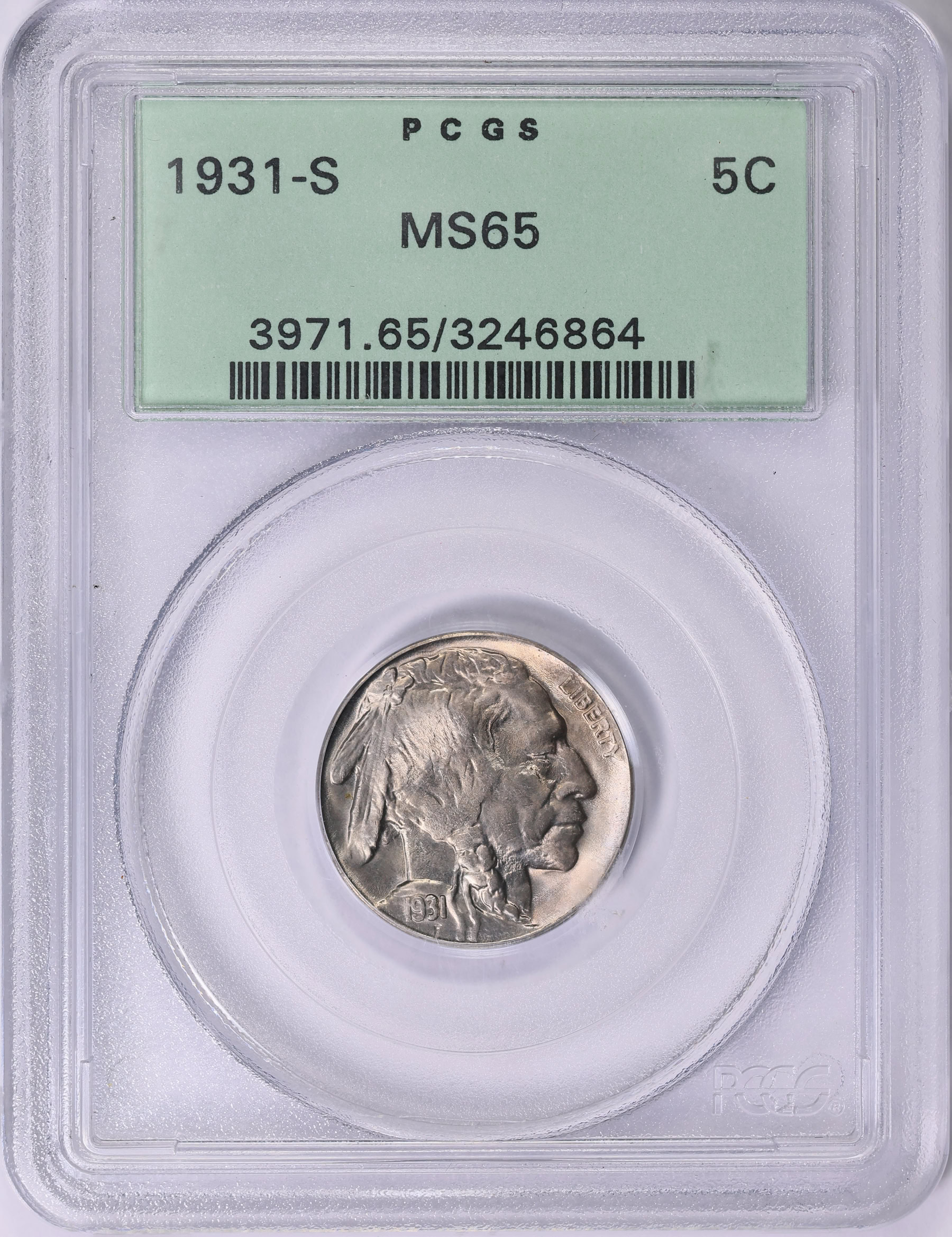 1931-S Buffalo Nickel PCGS MS-65 OGH (Item 1784941) | GreatCollections ...