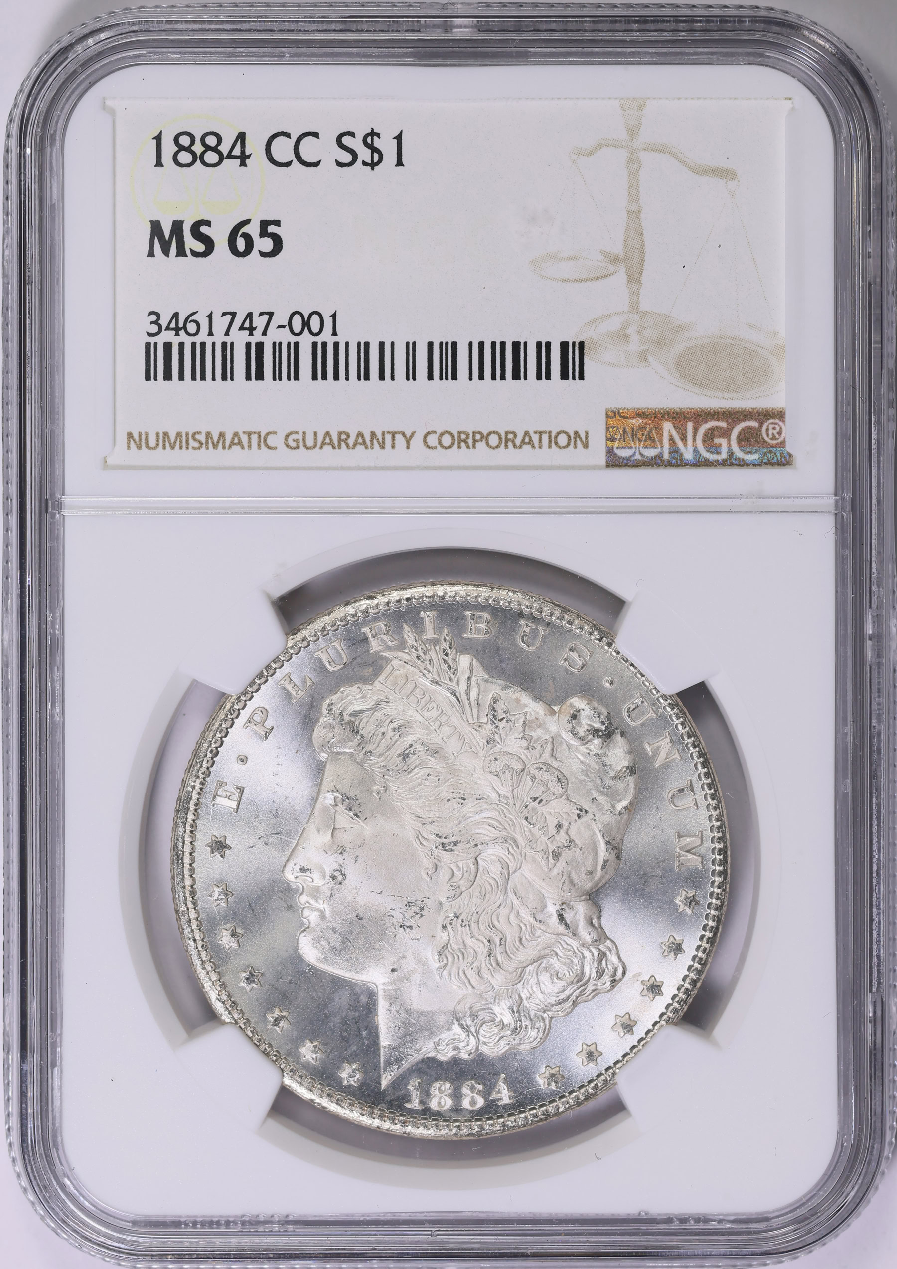 1884-CC Morgan Silver Dollar NGC MS-65 (Item 1784962) | GreatCollections Coin Auctions