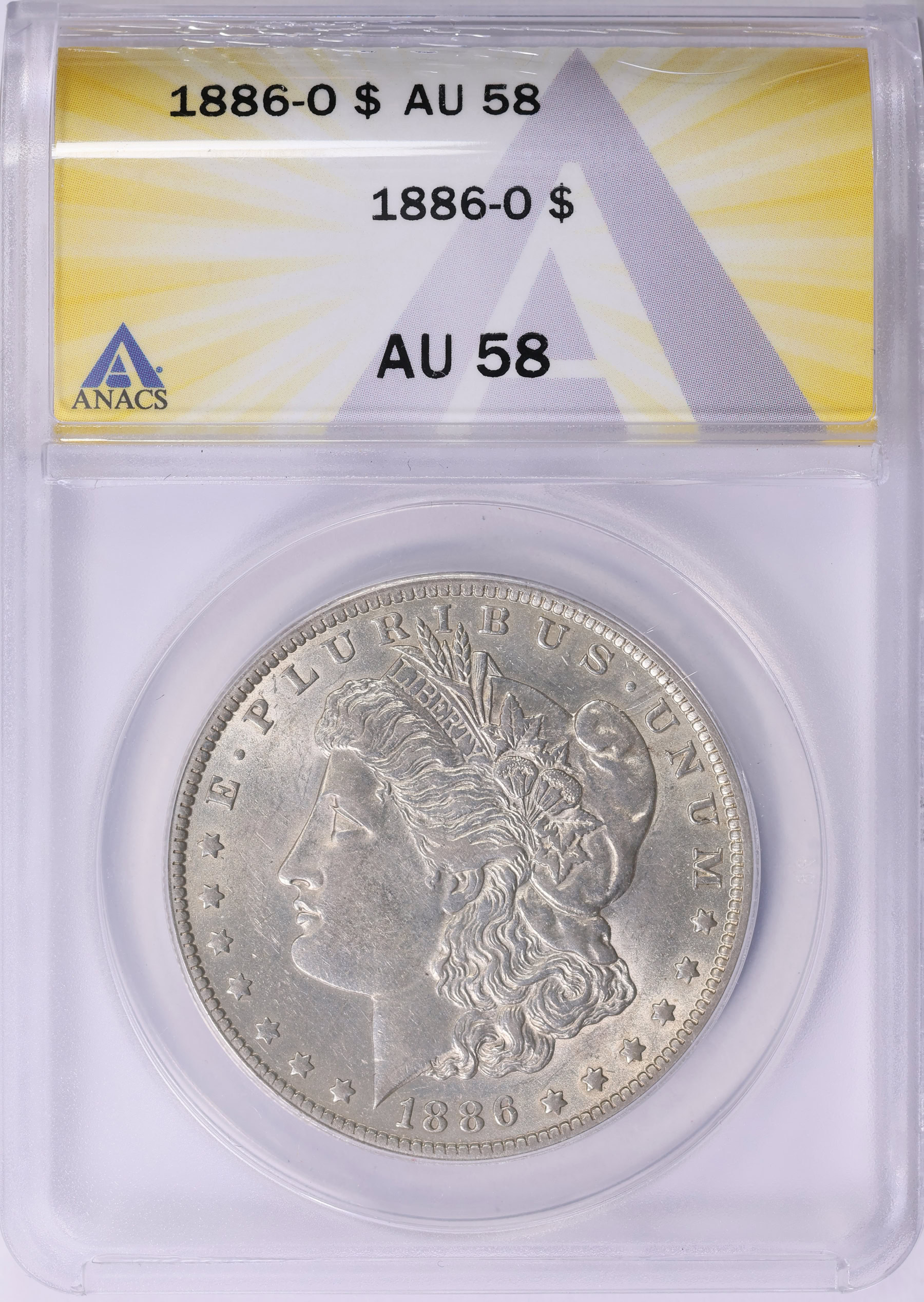 1886-O Morgan Silver Dollar ANACS AU-58 (Item 1785047) | GreatCollections Coin Auctions