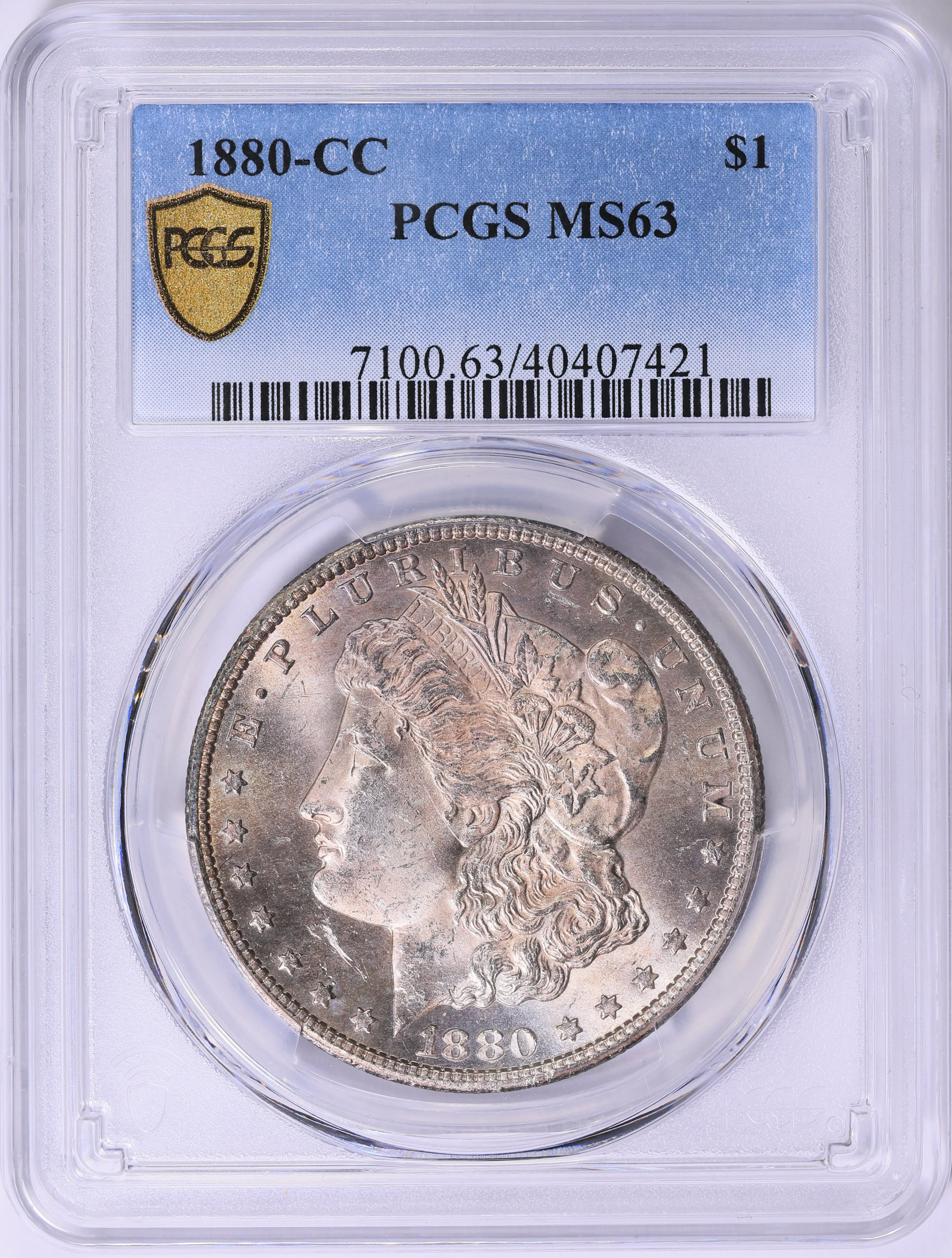 1880-CC Morgan Silver Dollar PCGS MS-63 (Item 1785068) | GreatCollections Coin Auctions