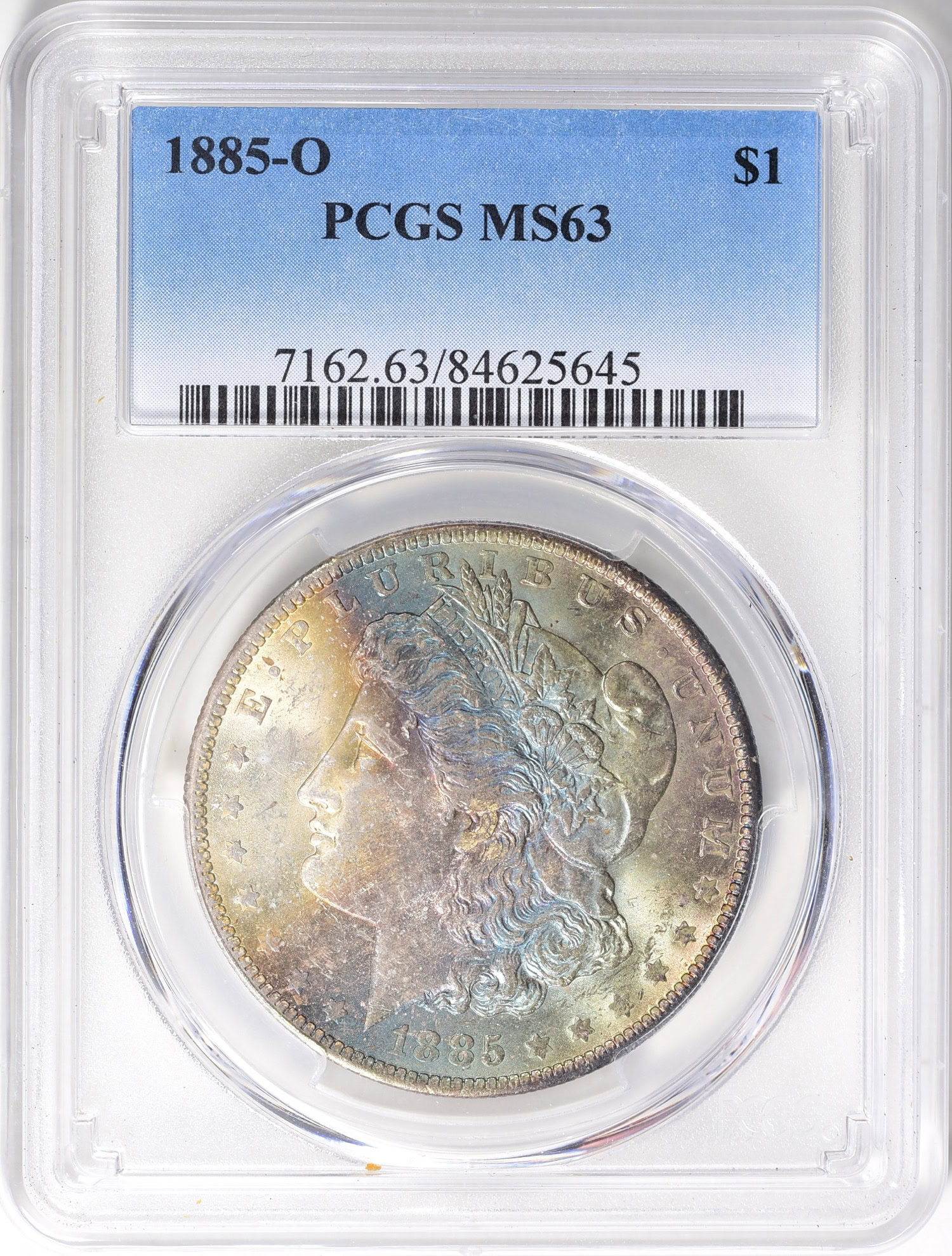 1885-O Morgan Silver Dollar PCGS MS-63 (Toned) (Item 1785071) | GreatCollections Coin Auctions