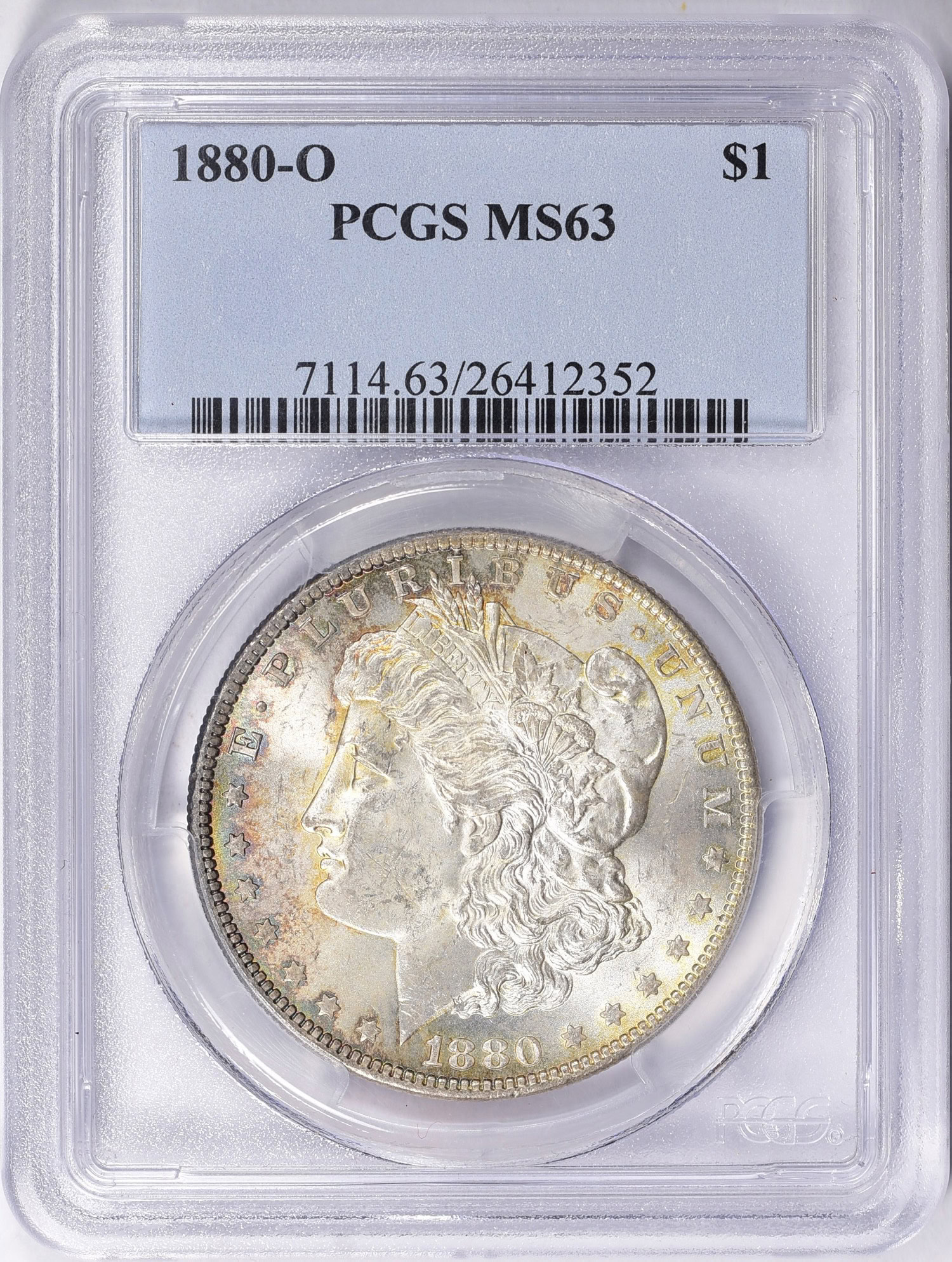 1880-O Morgan Silver Dollar PCGS MS-63 (Toned) (Item 1785079) | GreatCollections Coin Auctions