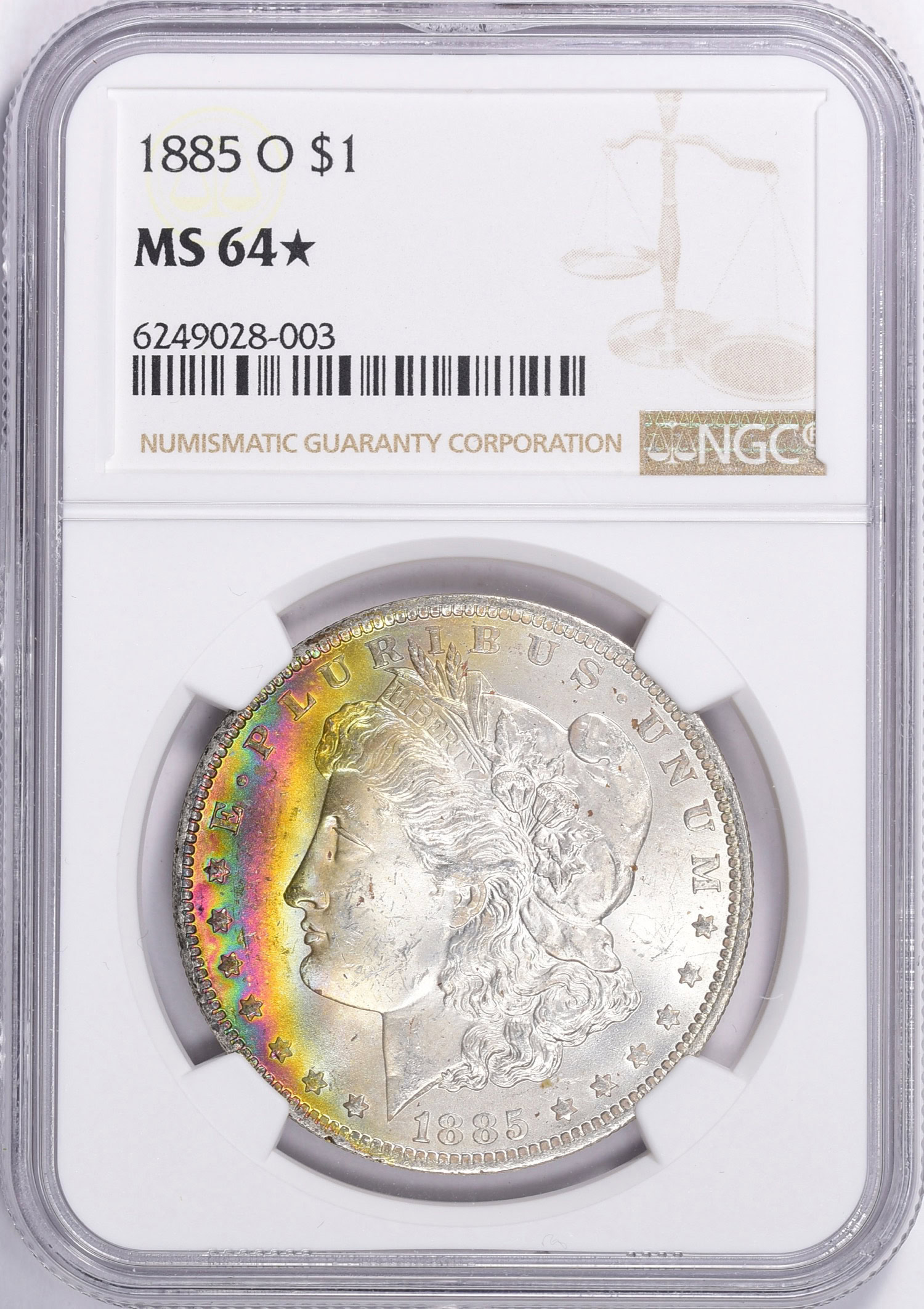 1885-O Morgan Silver Dollar NGC MS-64 ★ (Toned) (Item 1785116) | GreatCollections Coin Auctions