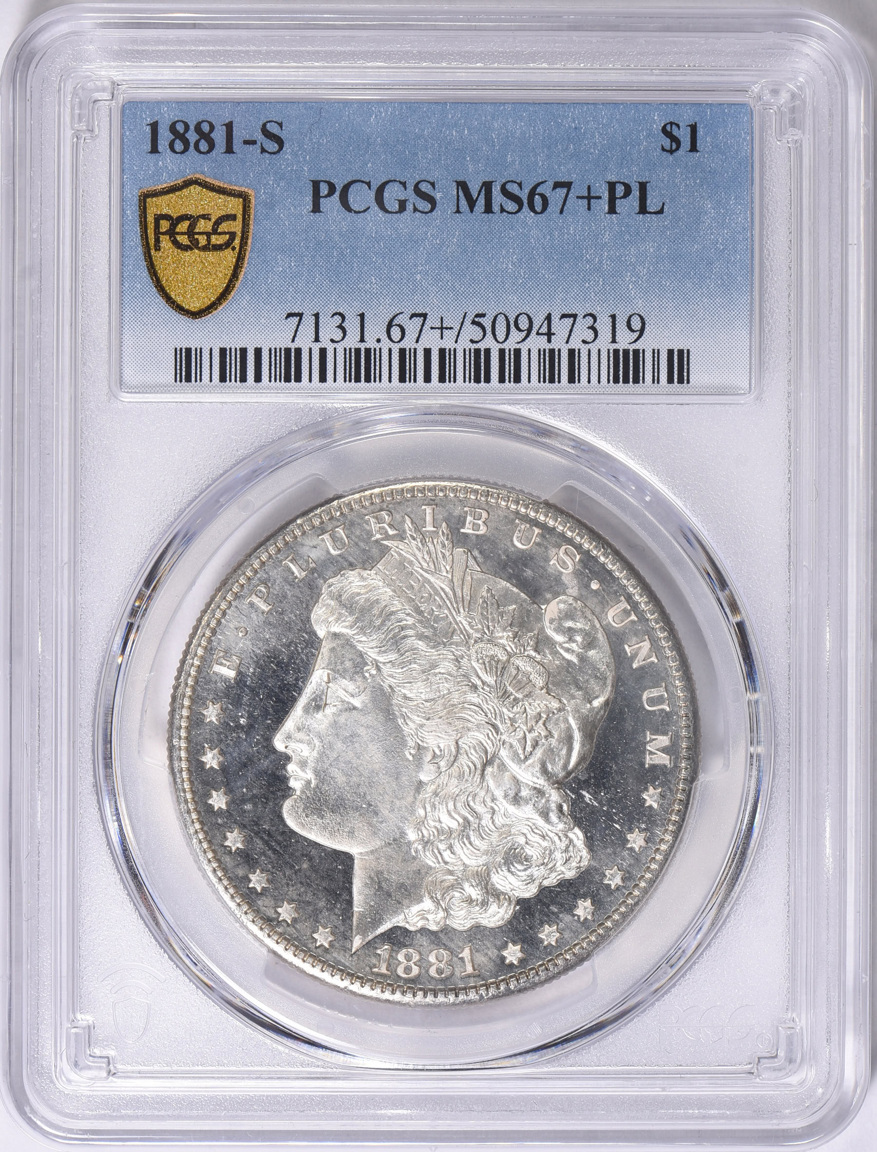 1881-S Morgan Silver Dollar PCGS MS-67+ PL (Item 1785140 ...