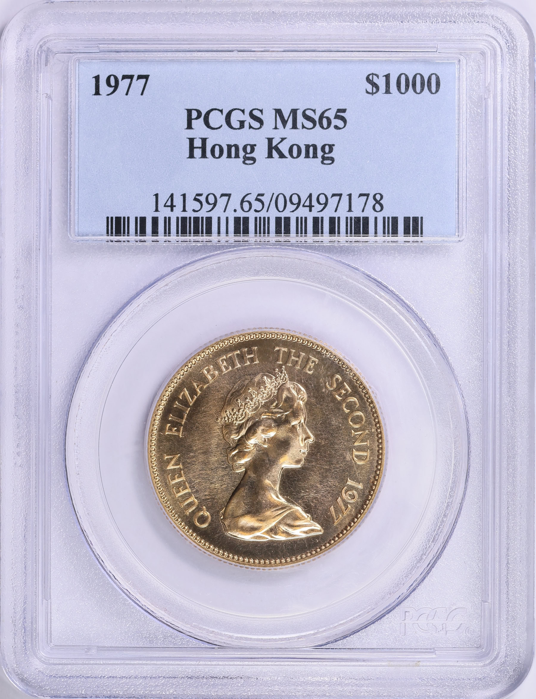 Hong Kong 1977 Gold $1,000 Lunar Series, Year of the Snake KM-42 PCGS ...