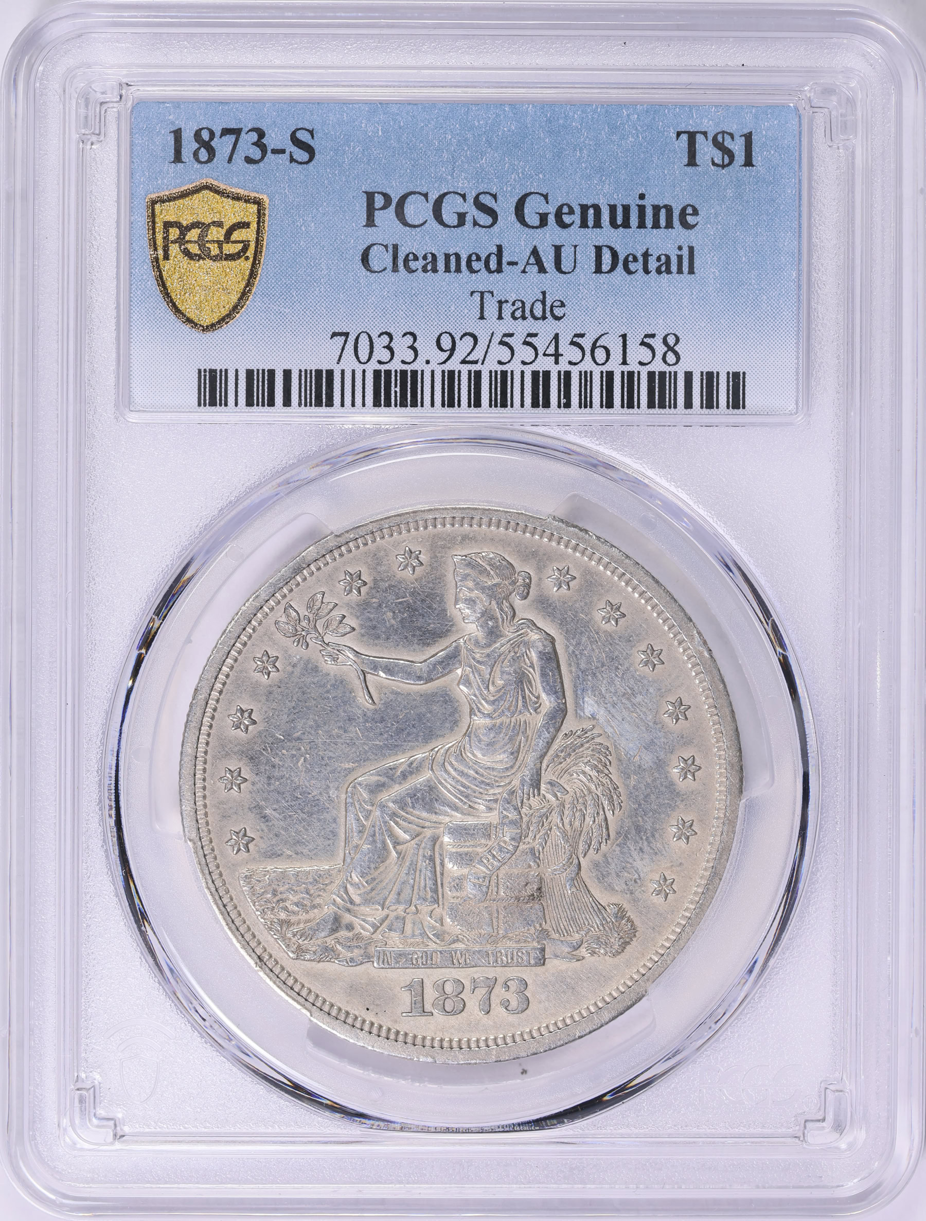 1873-S Trade Silver Dollar PCGS Genuine AU Details (Item 1785269 ...